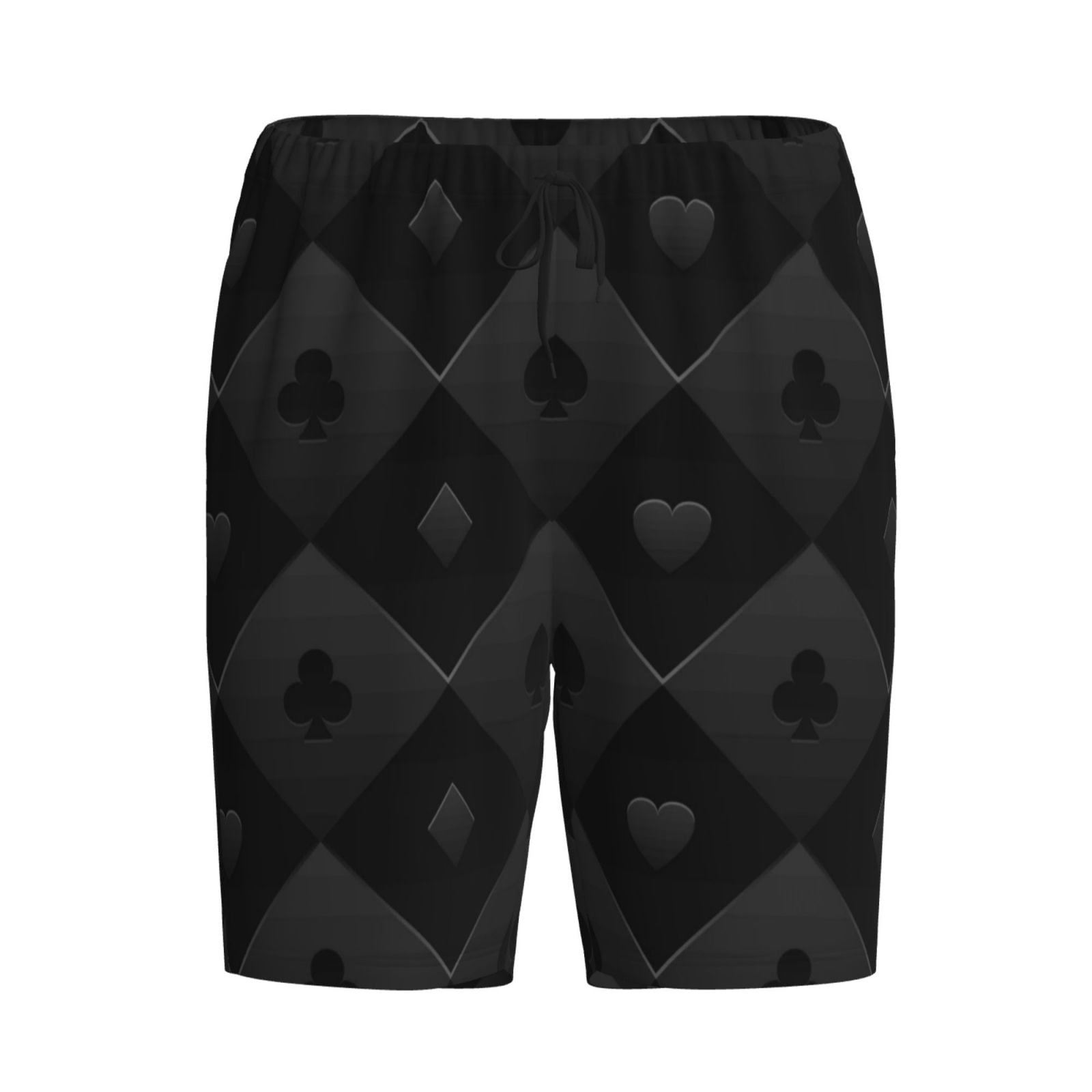 Rocae Black Poker for Men's Soft Sleep Pajama Shorts, Waistband and ...