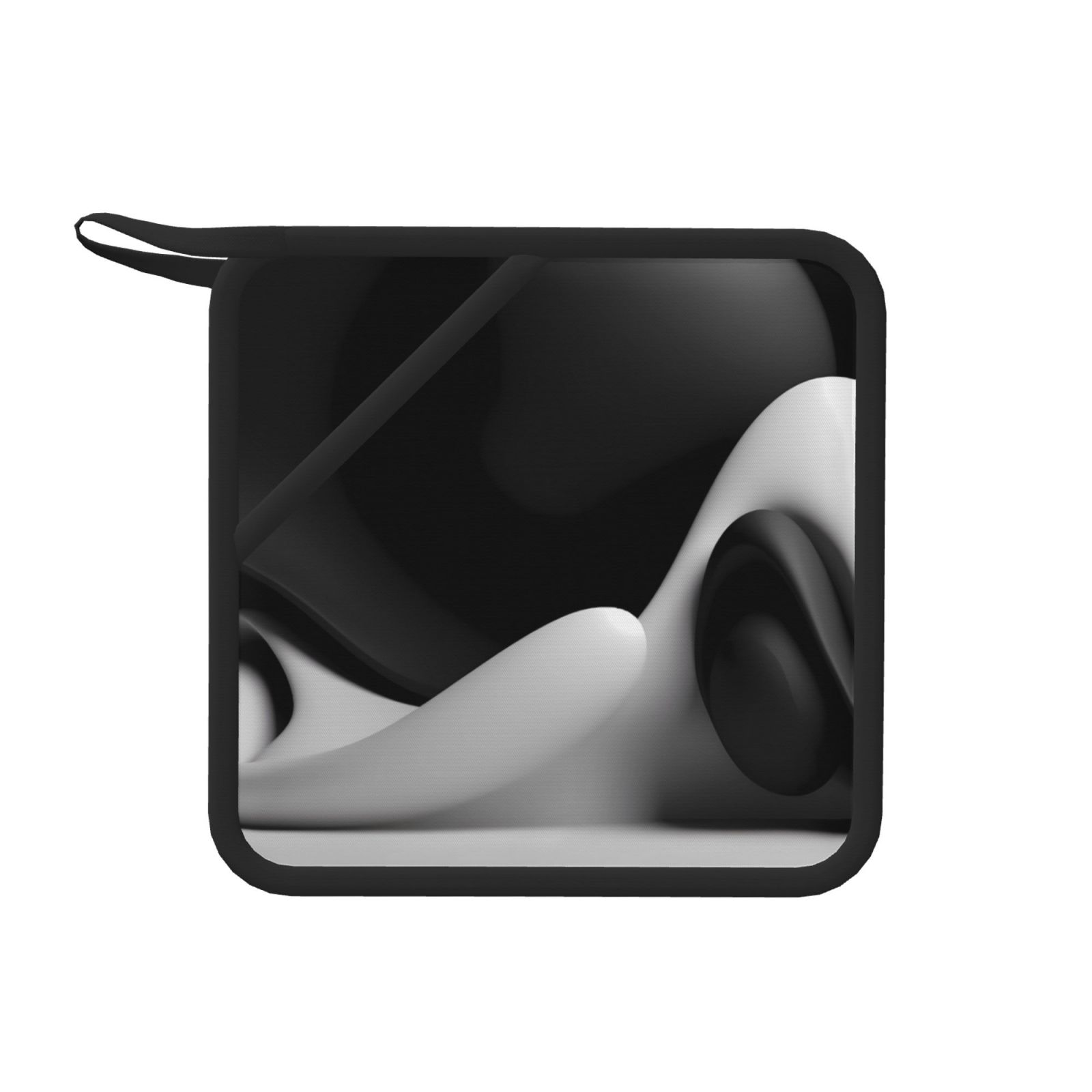 Rocae Black White Fluid Sculpture for Square Silicone Anti-scalding Mat ...