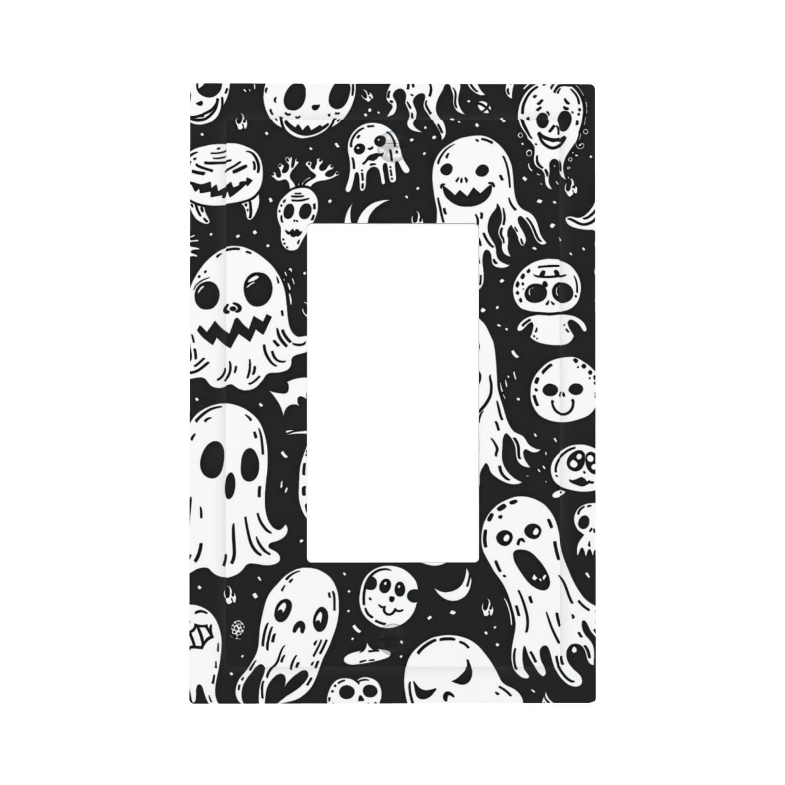 Rocae Black White Spooky Ghosts for Decorator Light Switch or ...
