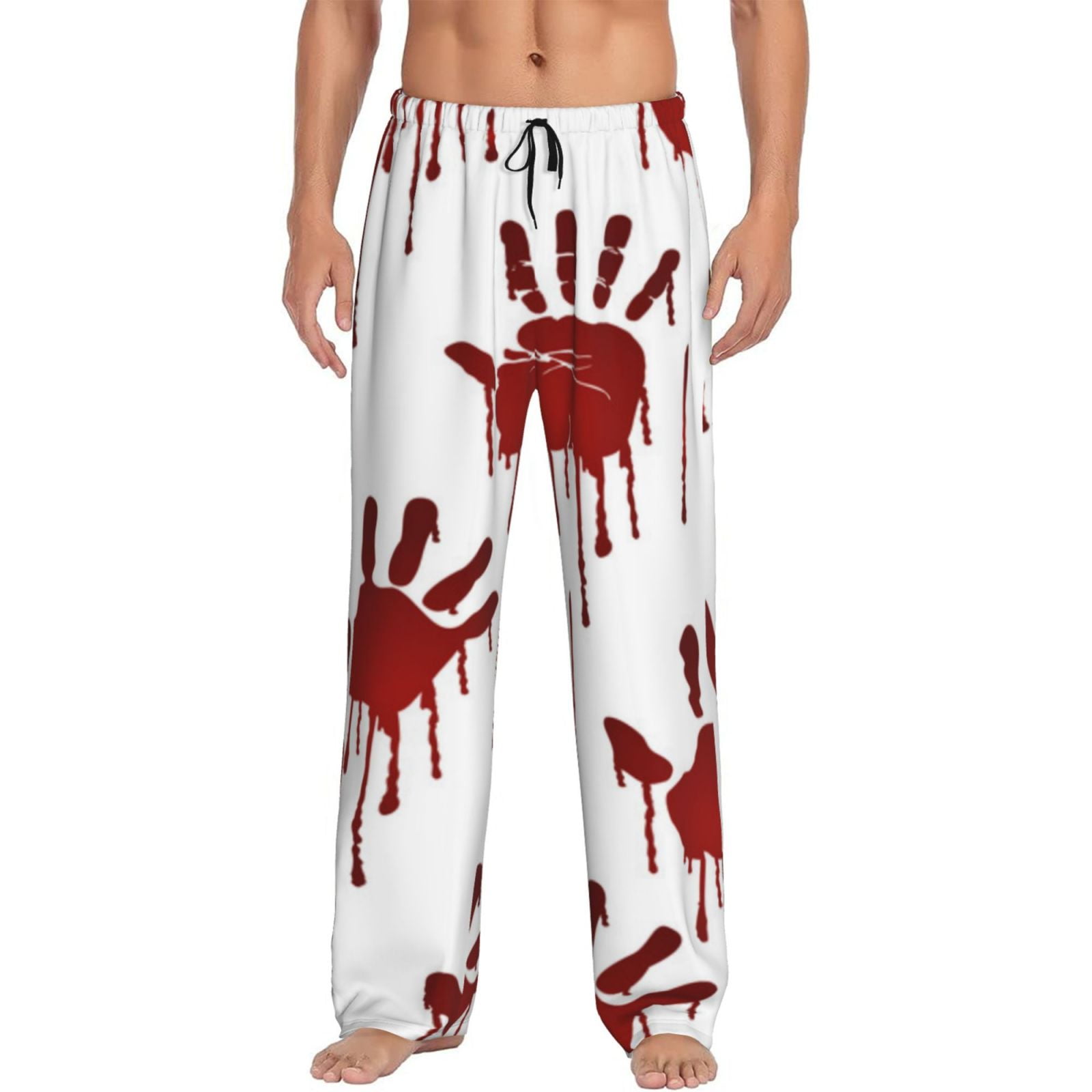 Rocae Bloody Hand 1 Mens Pajama Pants Pj Pants Mens Lounge Pants-X ...