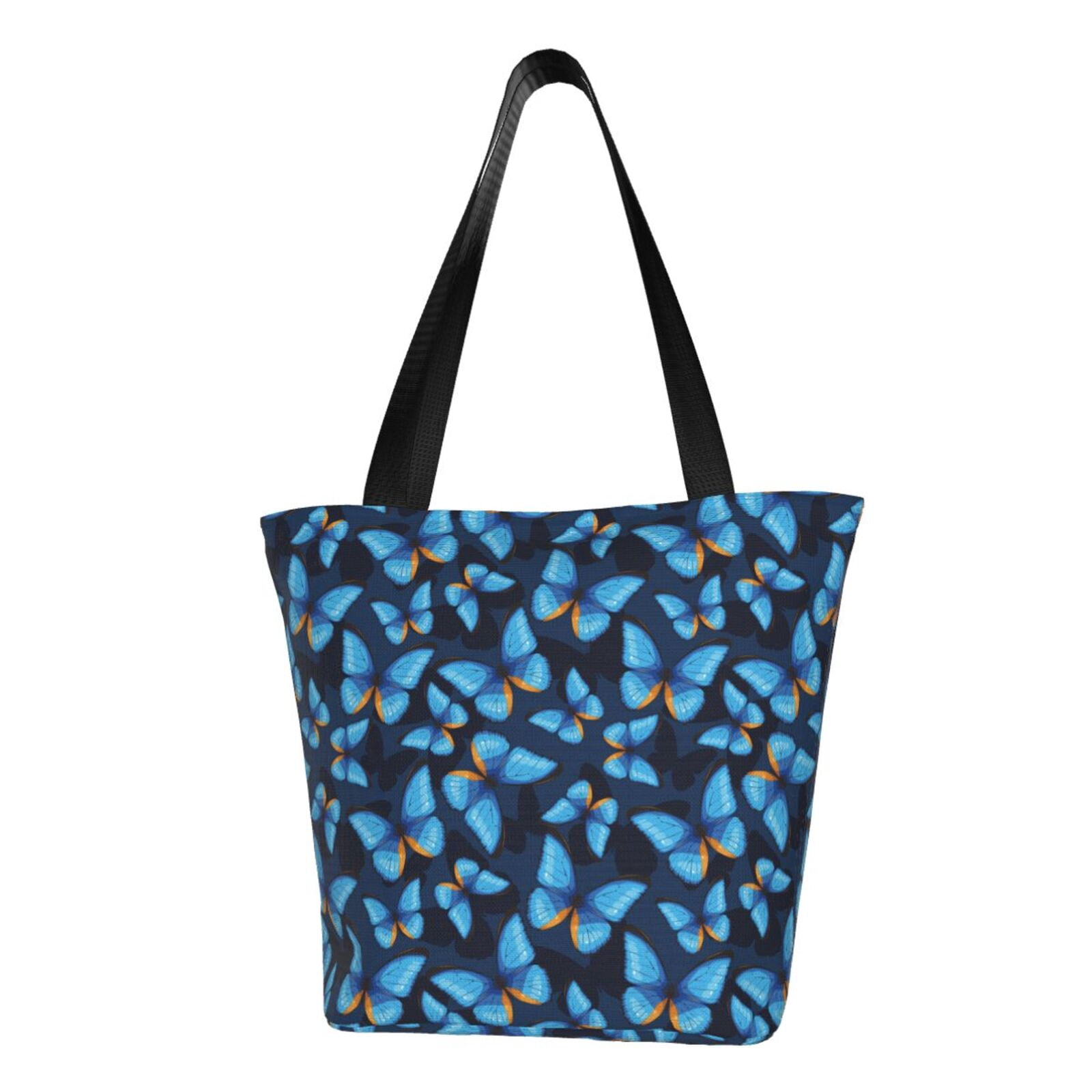 Rocae Blue Butterfly for Shoulder Bags for Women Tote Bag for Women ...