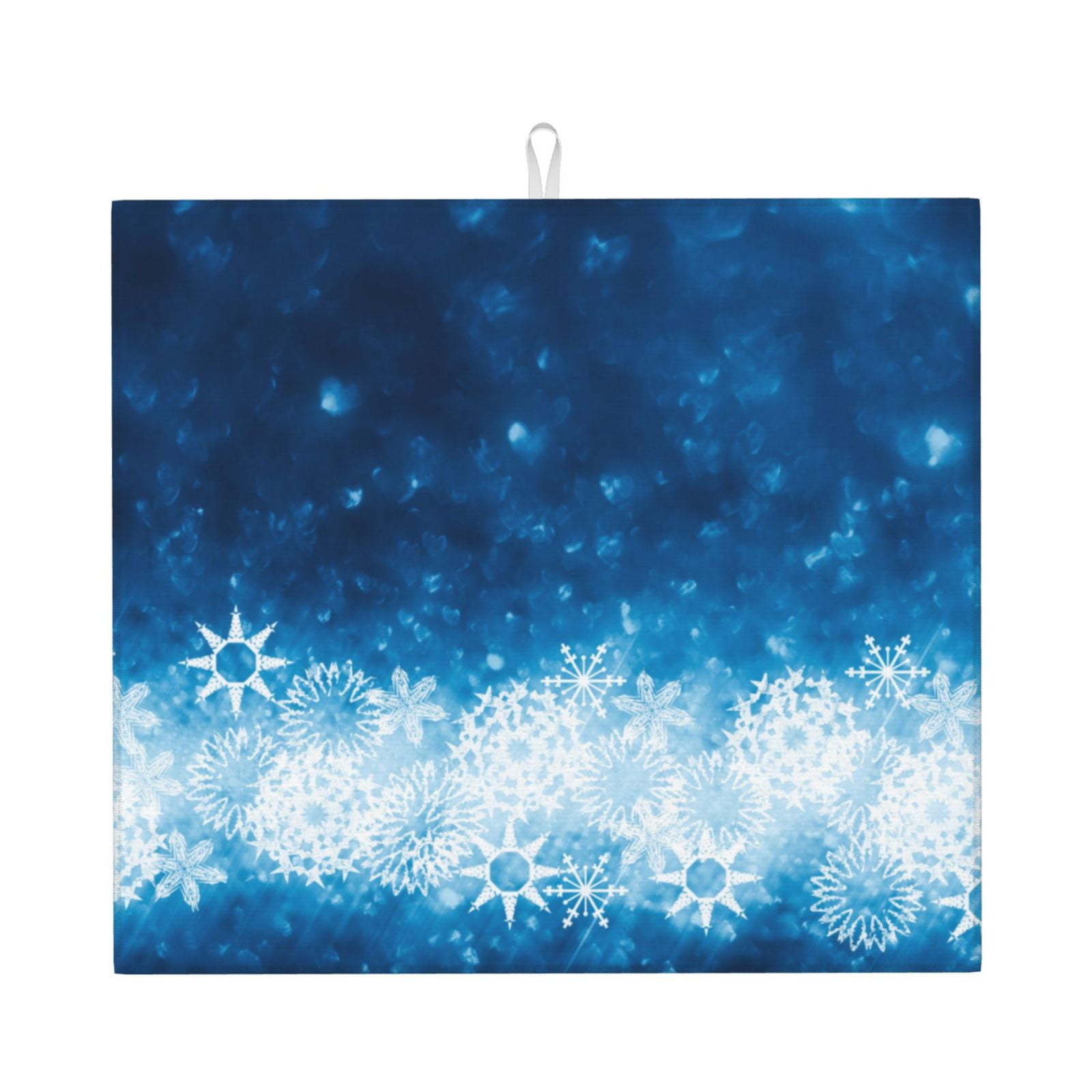 Rocae Blue Glitter Sparkles for Drying Mat for Kitchen 16*18 inch Easy ...