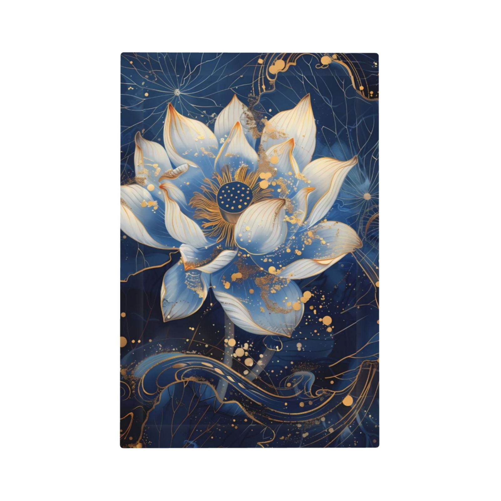 Rocae Blue Golden Dream Lotus for Decorator Light Switch or Receptacle ...