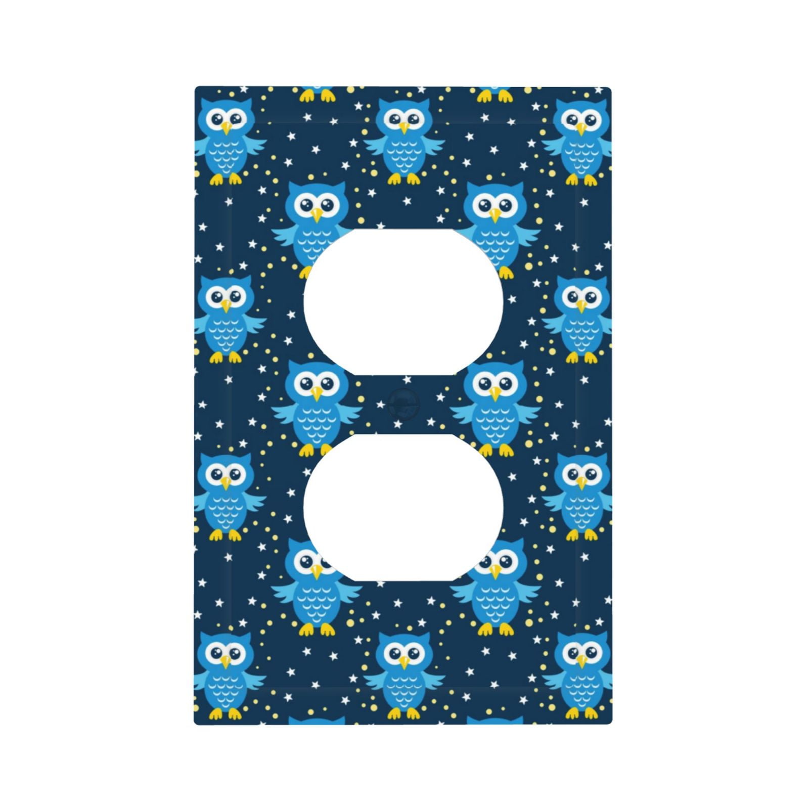 Rocae Blue Owl for Decorator Light Switch or Receptacle Outlet Wall ...