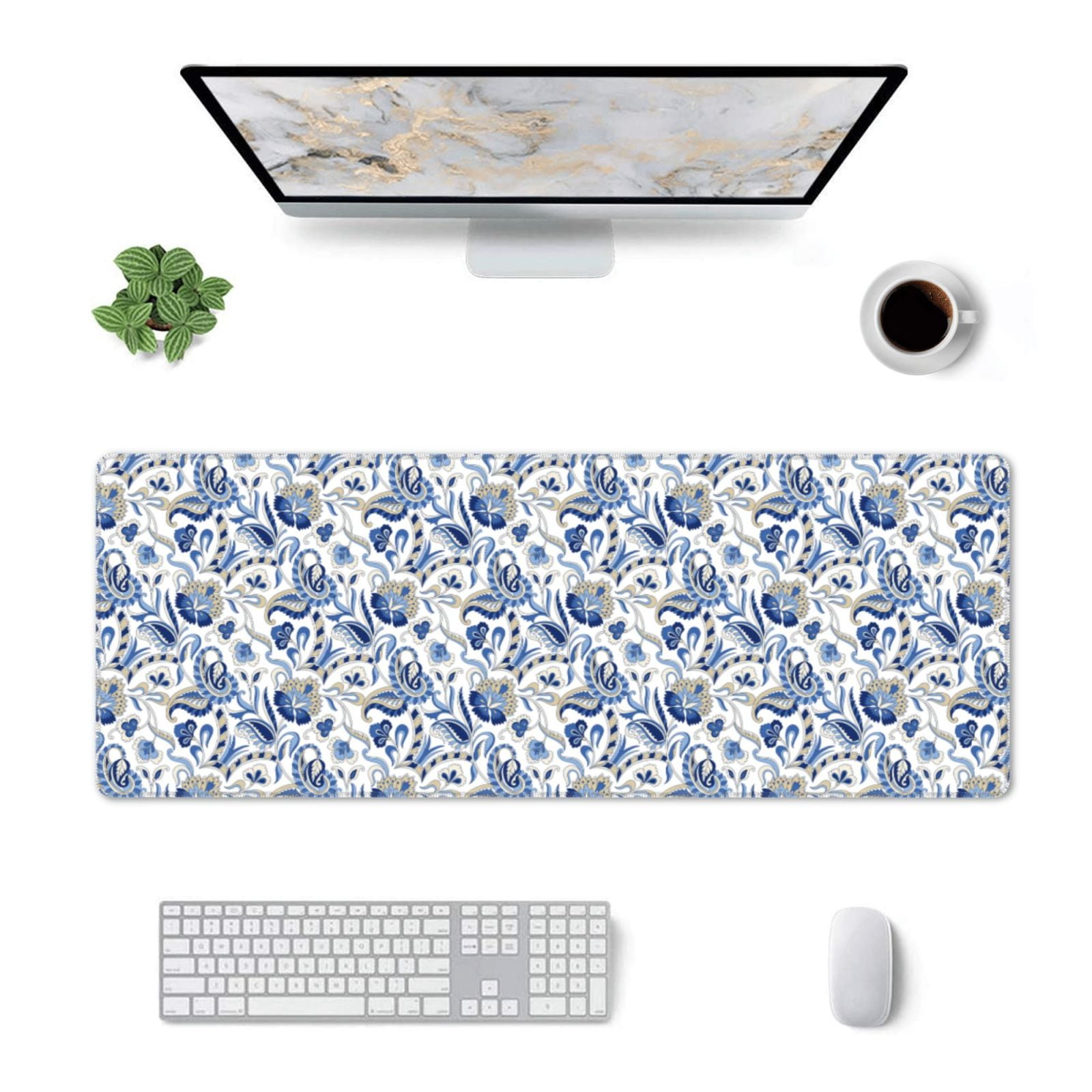 Rocae Blue Paisley for Gaming Mouse Pad, Mouse Pad Large, Office ...