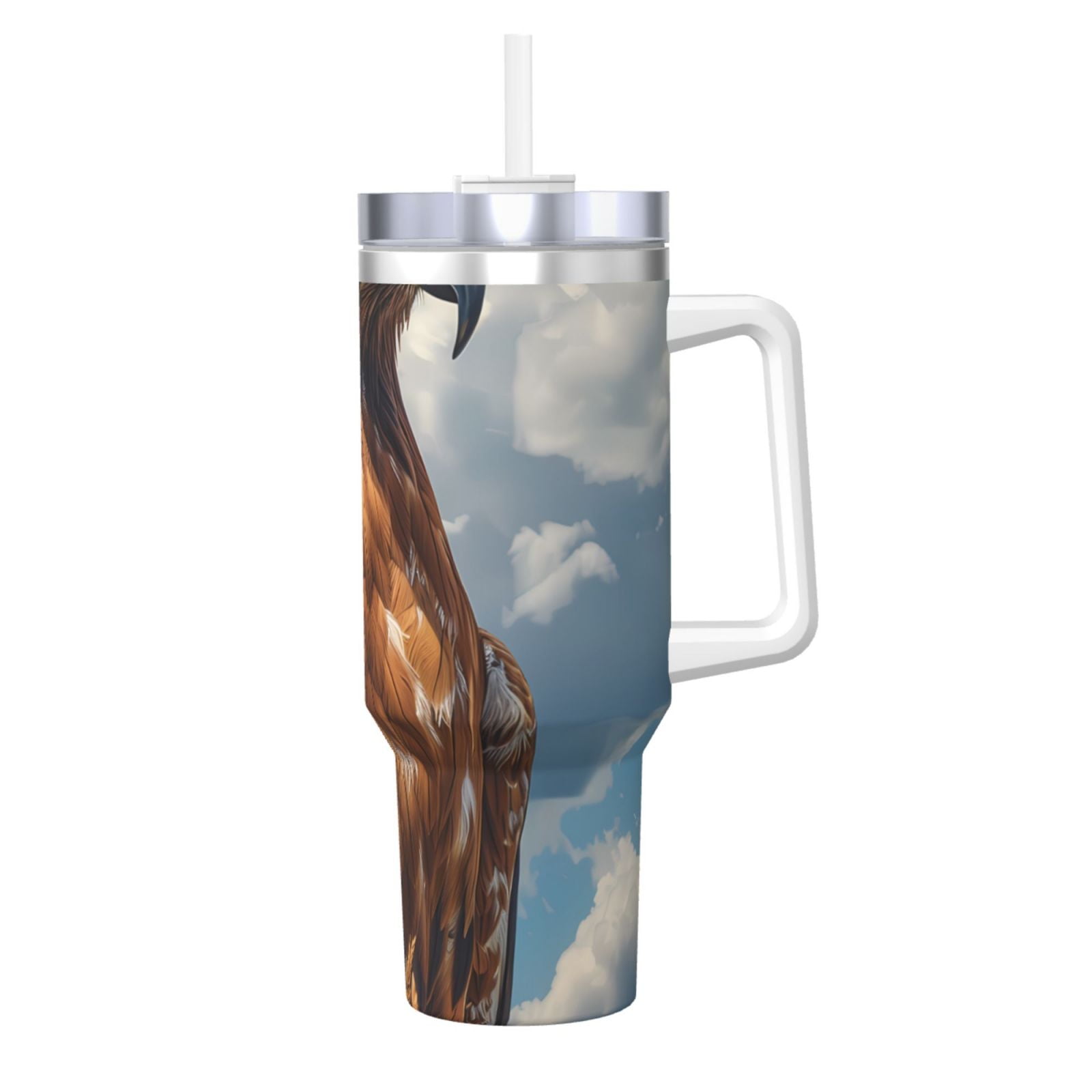 Rocae Blue Sky White Cloud Eagle for 40OZ Ice Bully With Handle Keeps ...