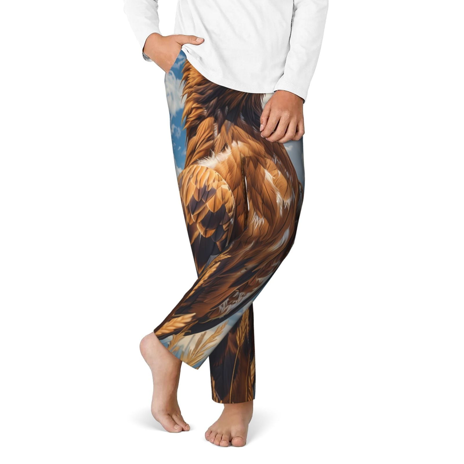 Rocae Blue Sky White Cloud Eagle for Teenagers' Pajama Pants,Girls ...