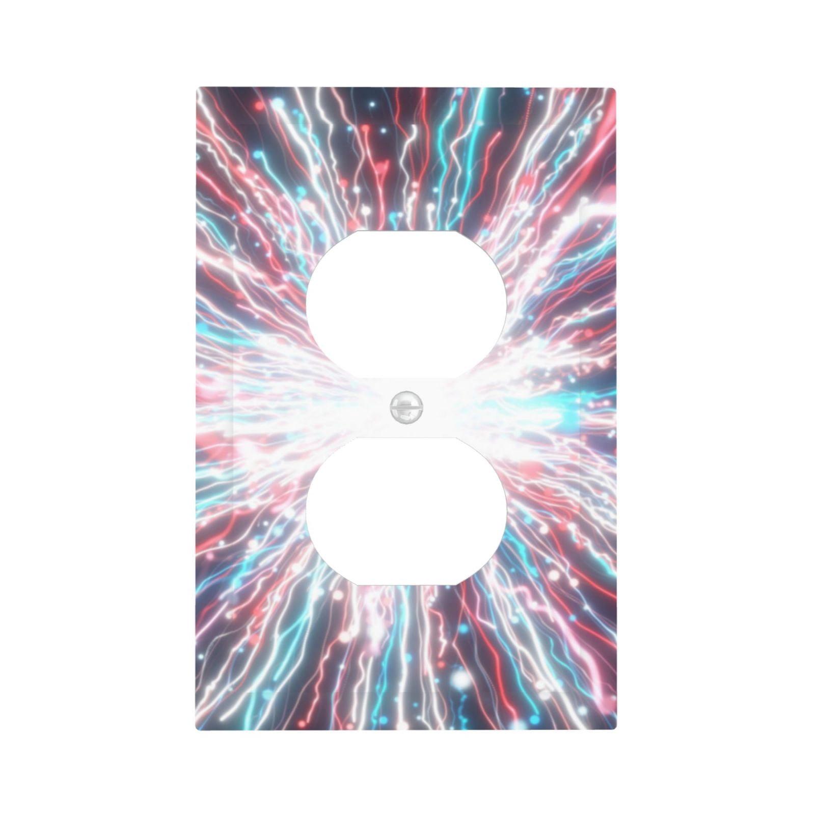 Rocae Blue Swirl Fireworks for Decorator Light Switch or Receptacle ...