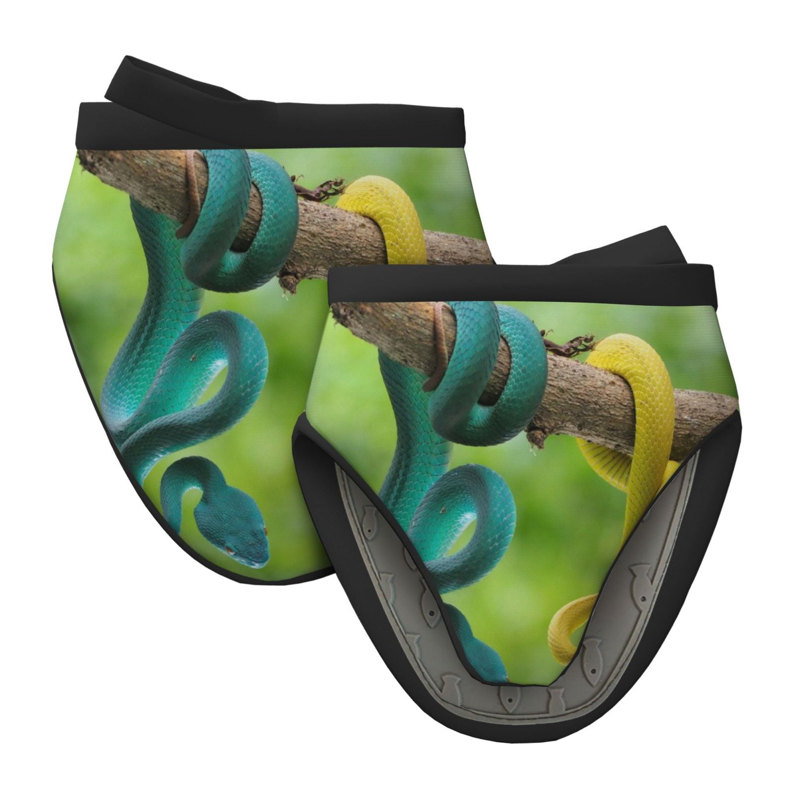 Rocae Blue Viper And Yellow Viper Snake for Mini Oven Mitts Rubber Oven ...