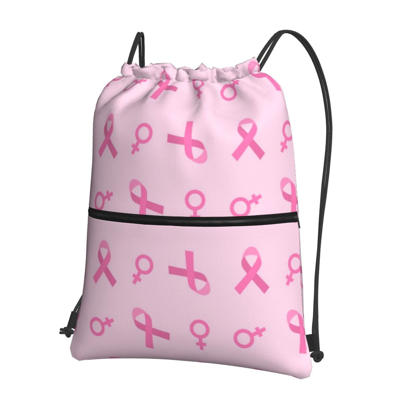 Rocae Breast Cancer Awareness 1 for Drawstring zipper Backpack Gym ...