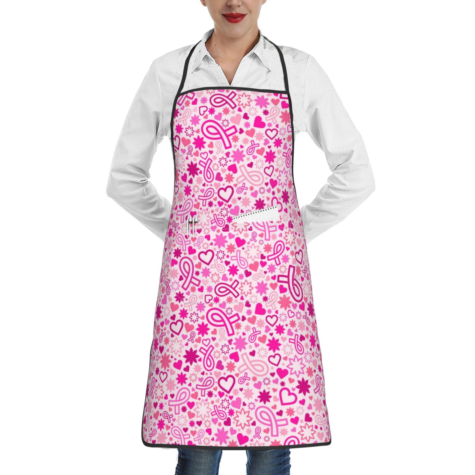 Rocae Breast Cancer Awareness2 for Kitchen Aprons for Women Adjustable ...