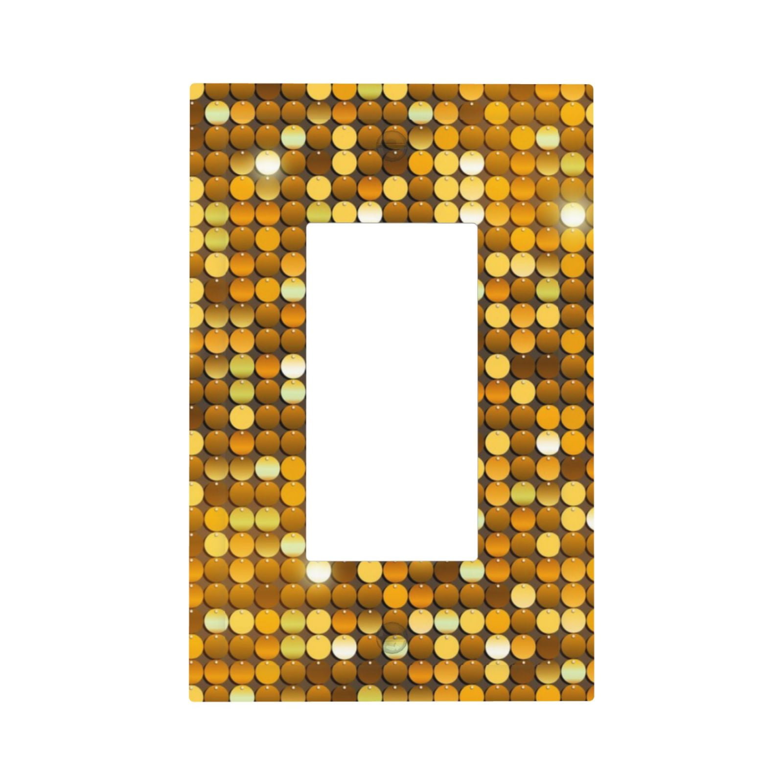 Rocae Bright Shiny Golden for Decorator Light Switch or Receptacle Outlet Wall Plate ...