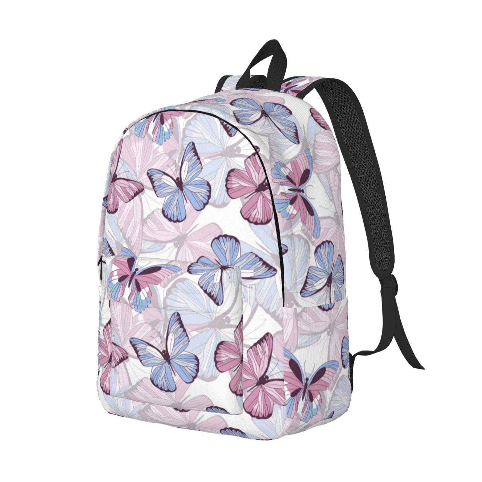Rocae Butterflies in Pastel for Durable Canvas Backpack Leisure Large ...