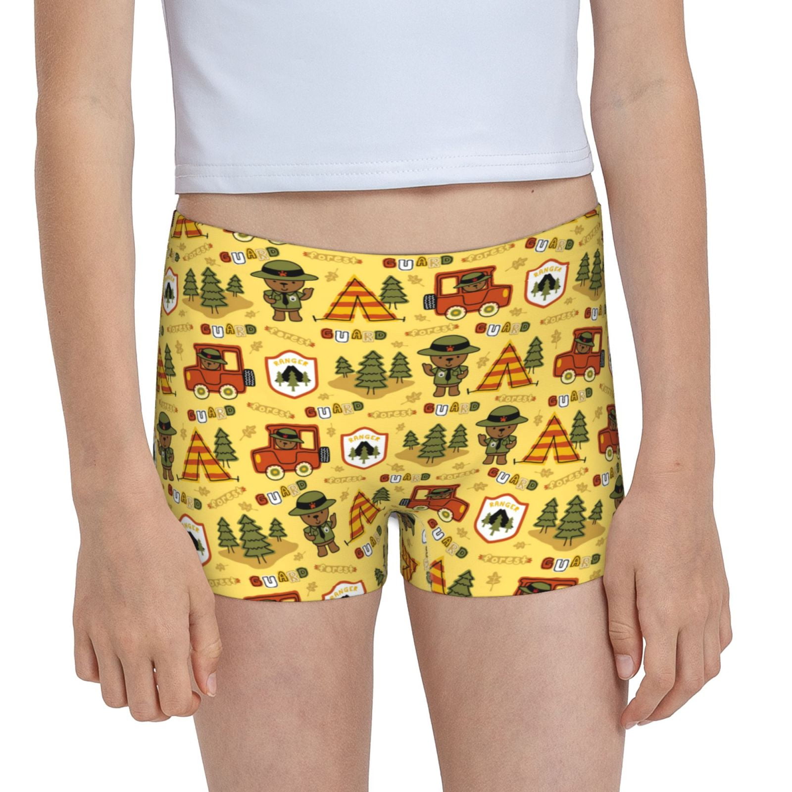 Rocae Car Tent Trees for Girls' Cotton Boxer Briefs, Soft Mid-rise ...