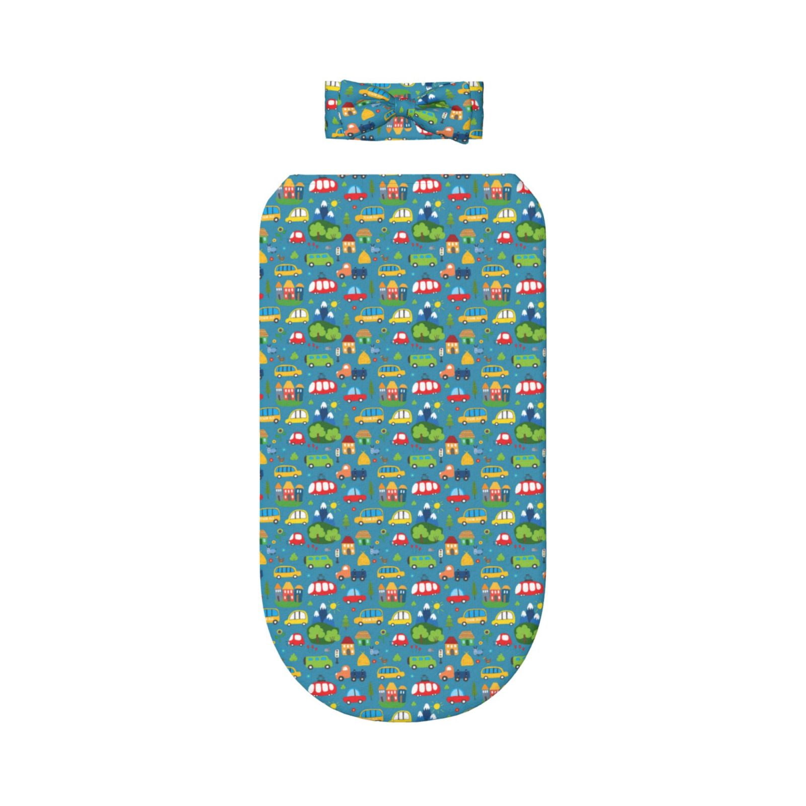 Rocae Cars Transportation for Baby Swaddle Blanket and Headband Set ...