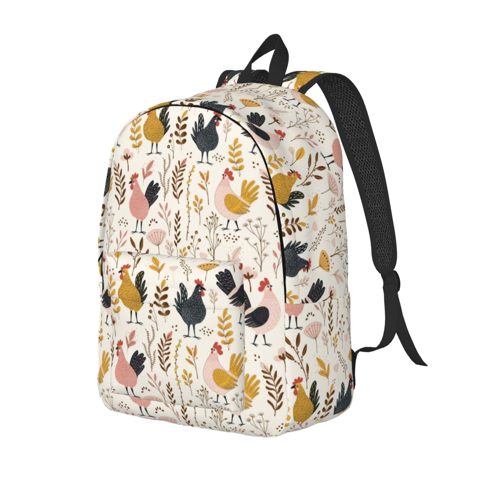 Rocae Cartoon Chickens for Canvas College Laptop Backpack for Men Women ...