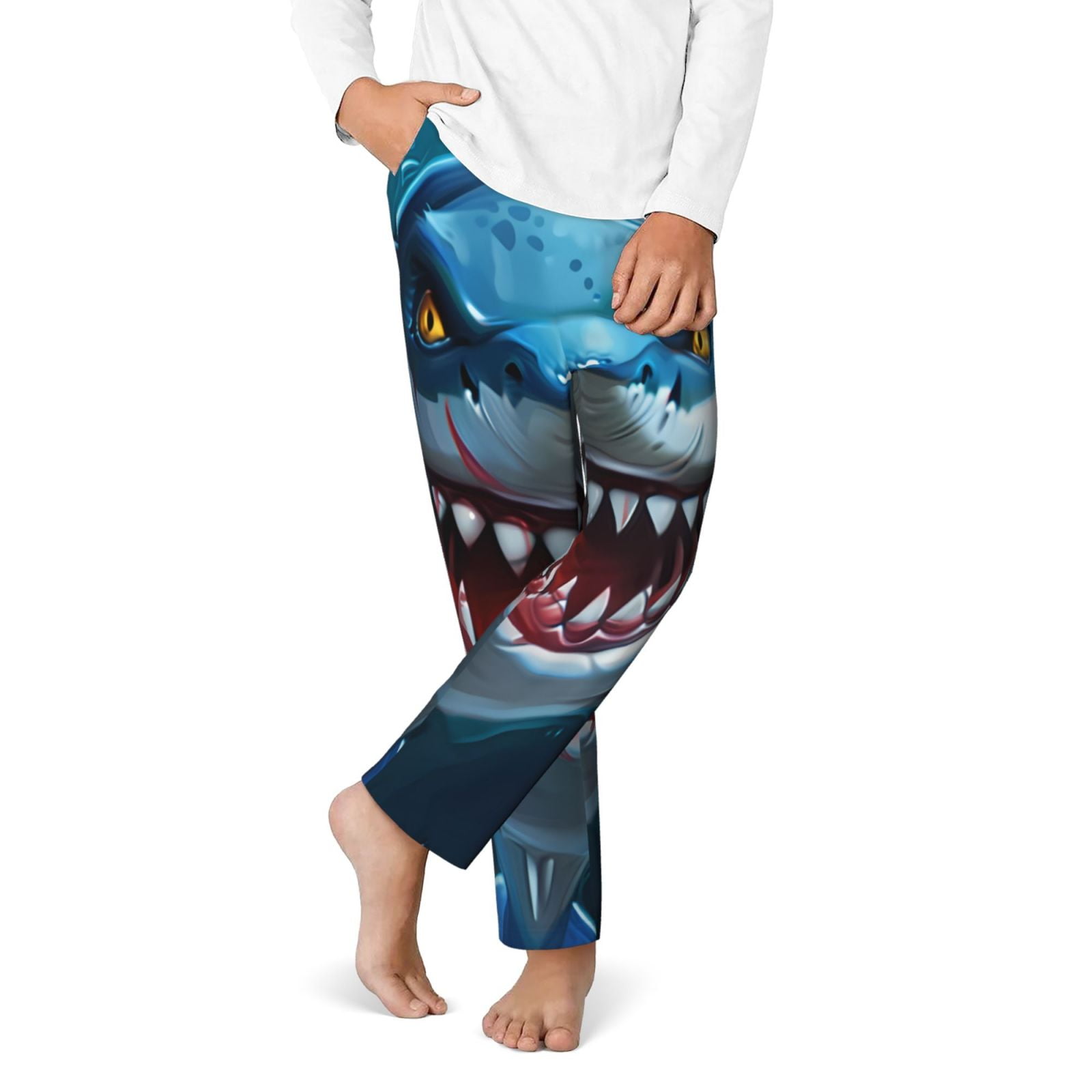 Rocae Cartoon Cute Shark for Teenagers' Pajama Pants,Girls lounge pants ...