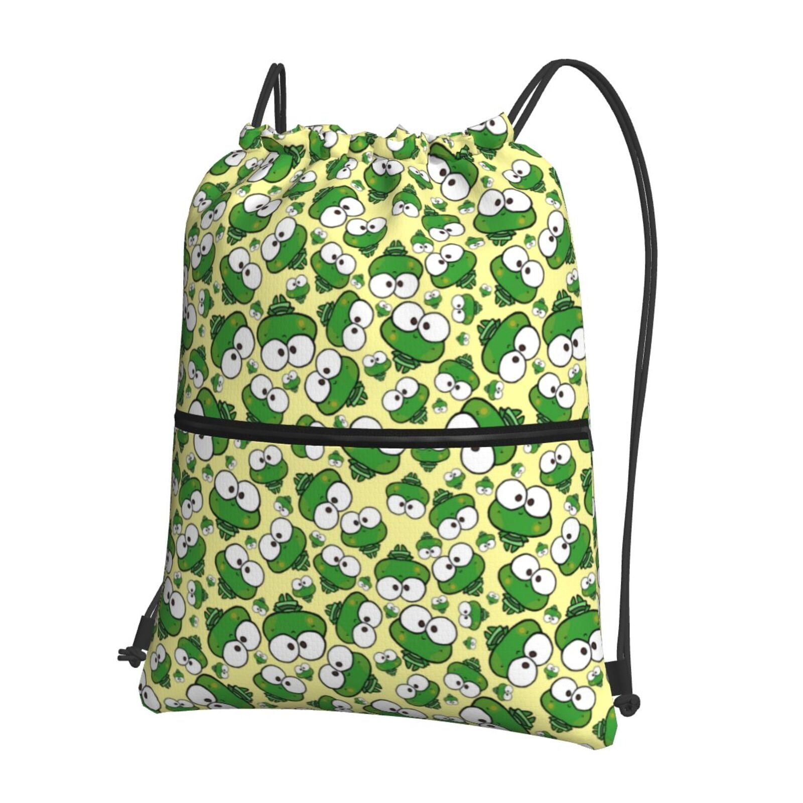 Rocae Cartoon Frogs for Drawstring zipper Backpack Gym Backpack Bag for ...