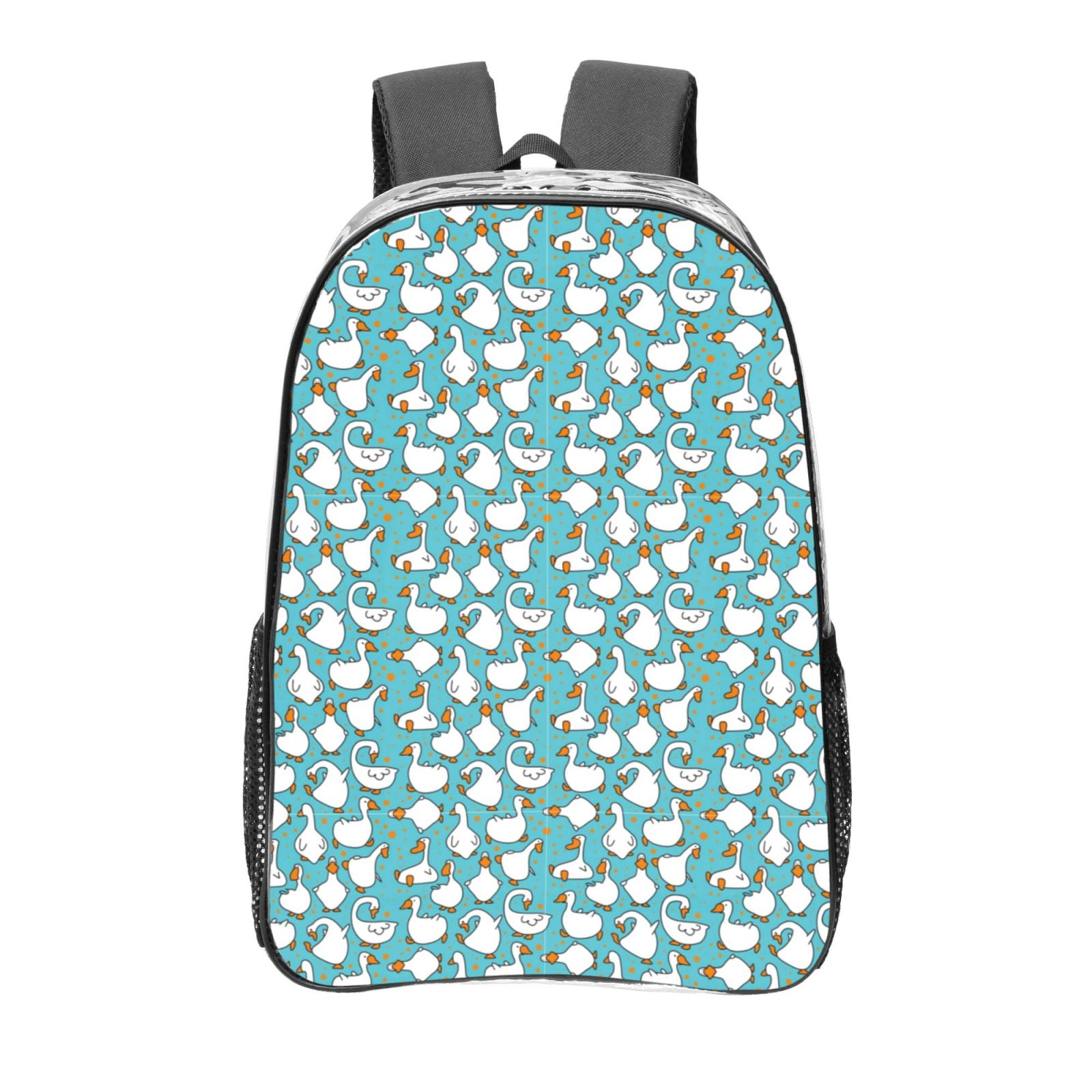 Rocae Cartoon Funny Goose for 16inch Clear Backpack Transparent School ...