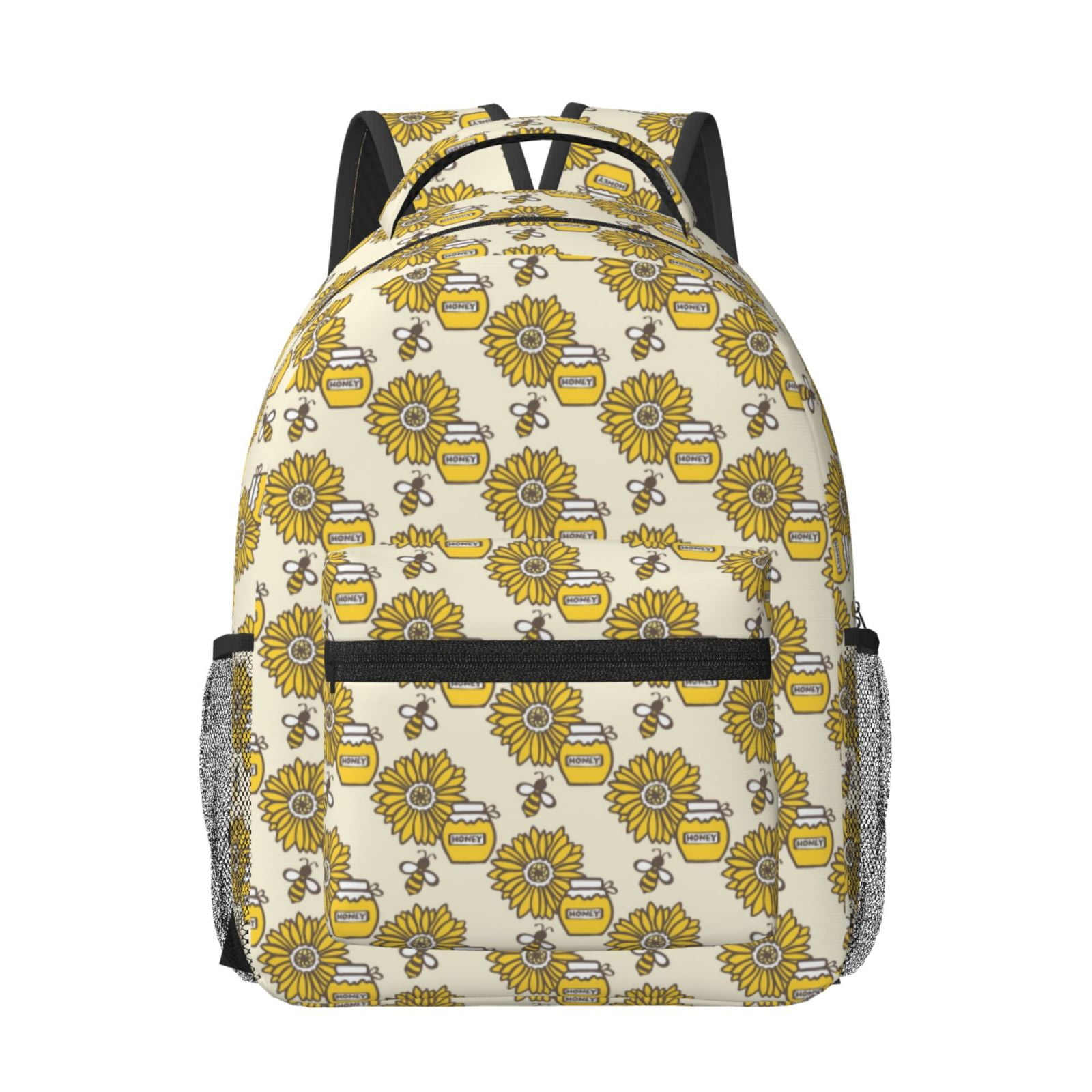Rocae Cartoon Honey Pot Bee Sunflower for Comfortable Student Backpack ...