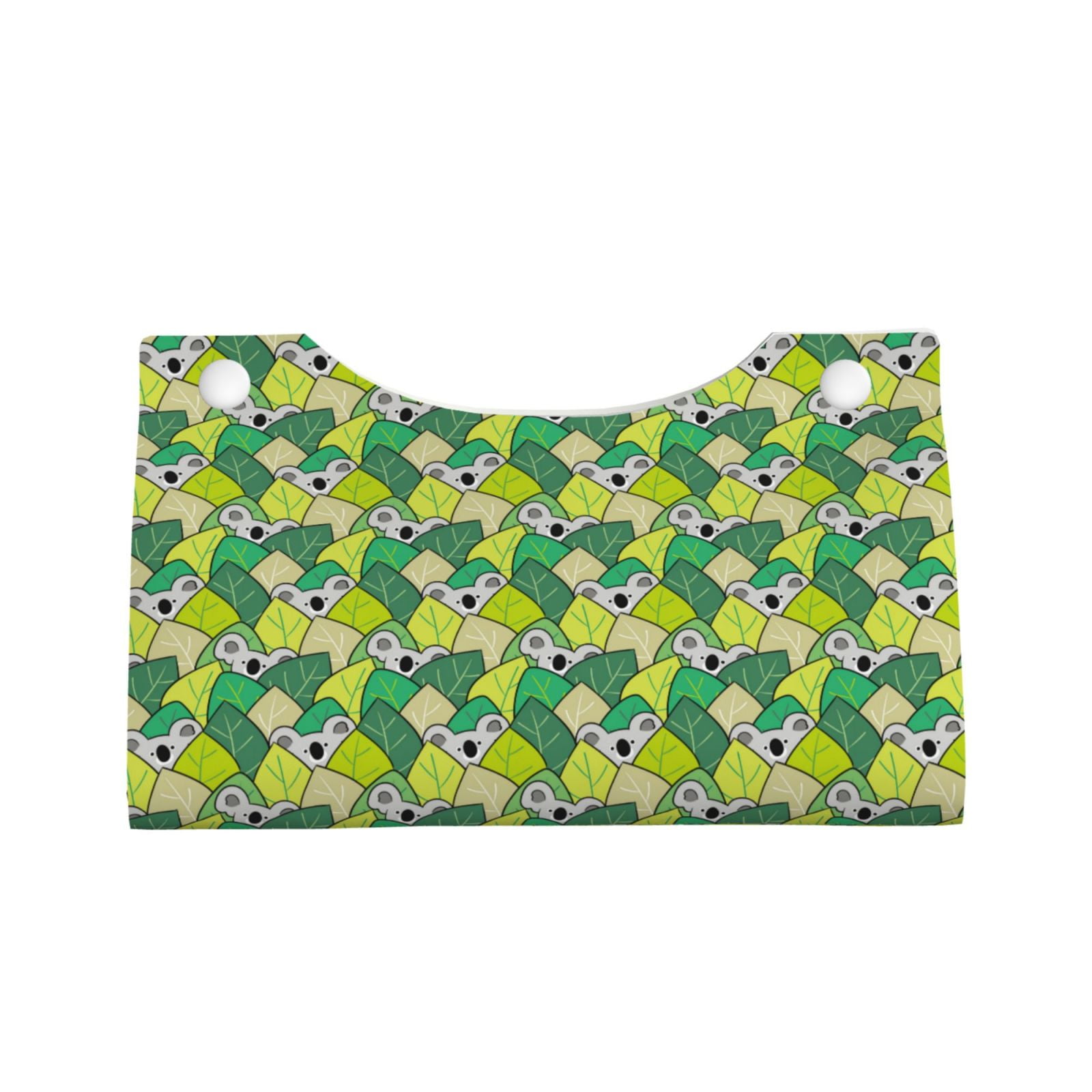 Rocae Cartoon Koala Bear and Leaf Print Long Tissue Box Lid Durable ...