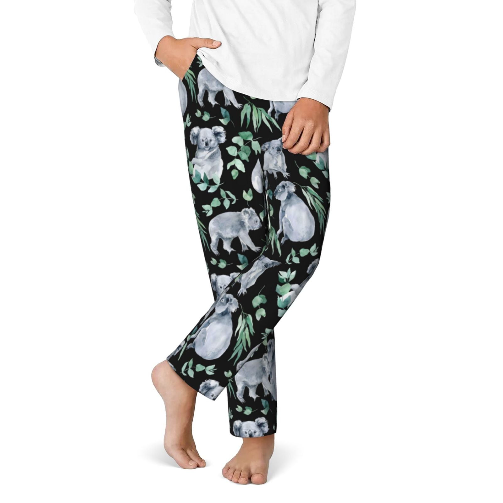 Rocae Cartoon Koala Bear for Teenagers' Pajama Pants,Girls lounge pants ...