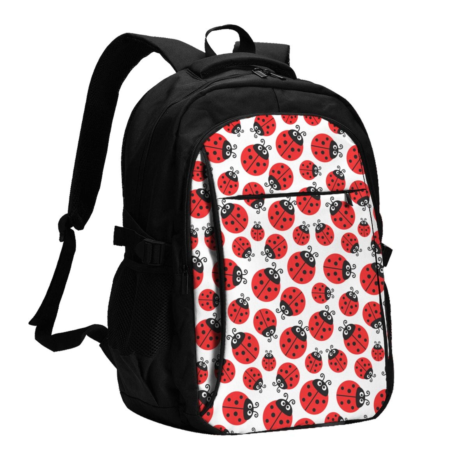 Rocae Cartoon Ladybug for Travel Laptop Backpack with USB Charging Port ...