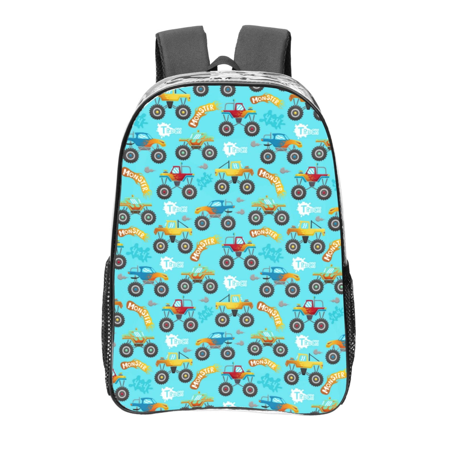 Rocae Cartoon Monster Truck for 16inch Clear Backpack Transparent ...
