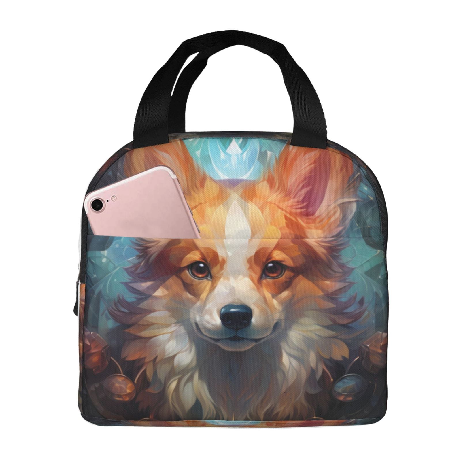Rocae Cartoon Pattern Corgi for Insulated Lunch Bag for Women Men,Large ...