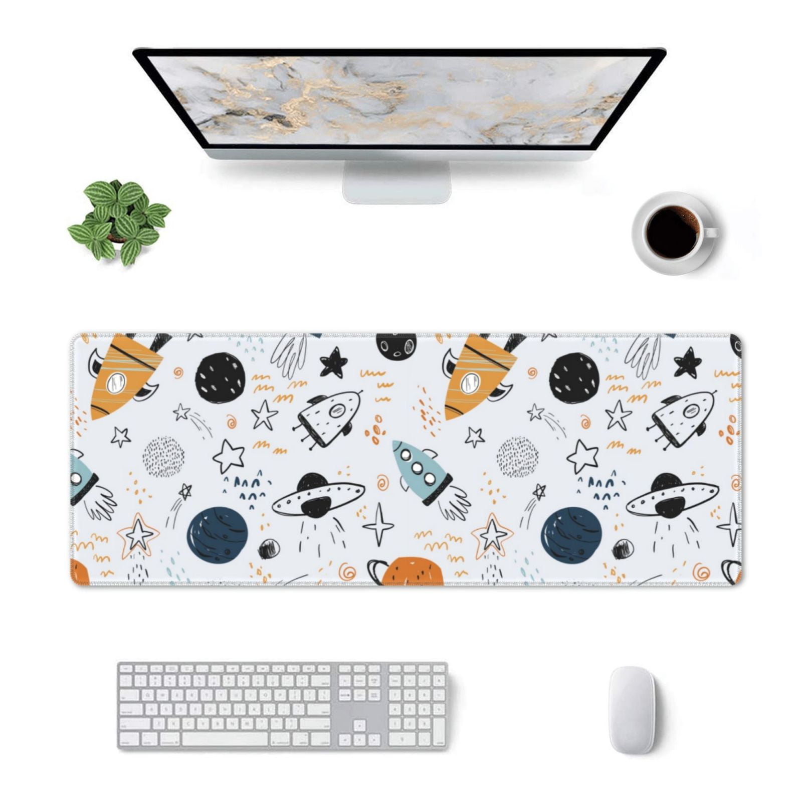 Rocae Cartoon Planets for Gaming Mouse Pad, Mouse Pad Large, Office ...
