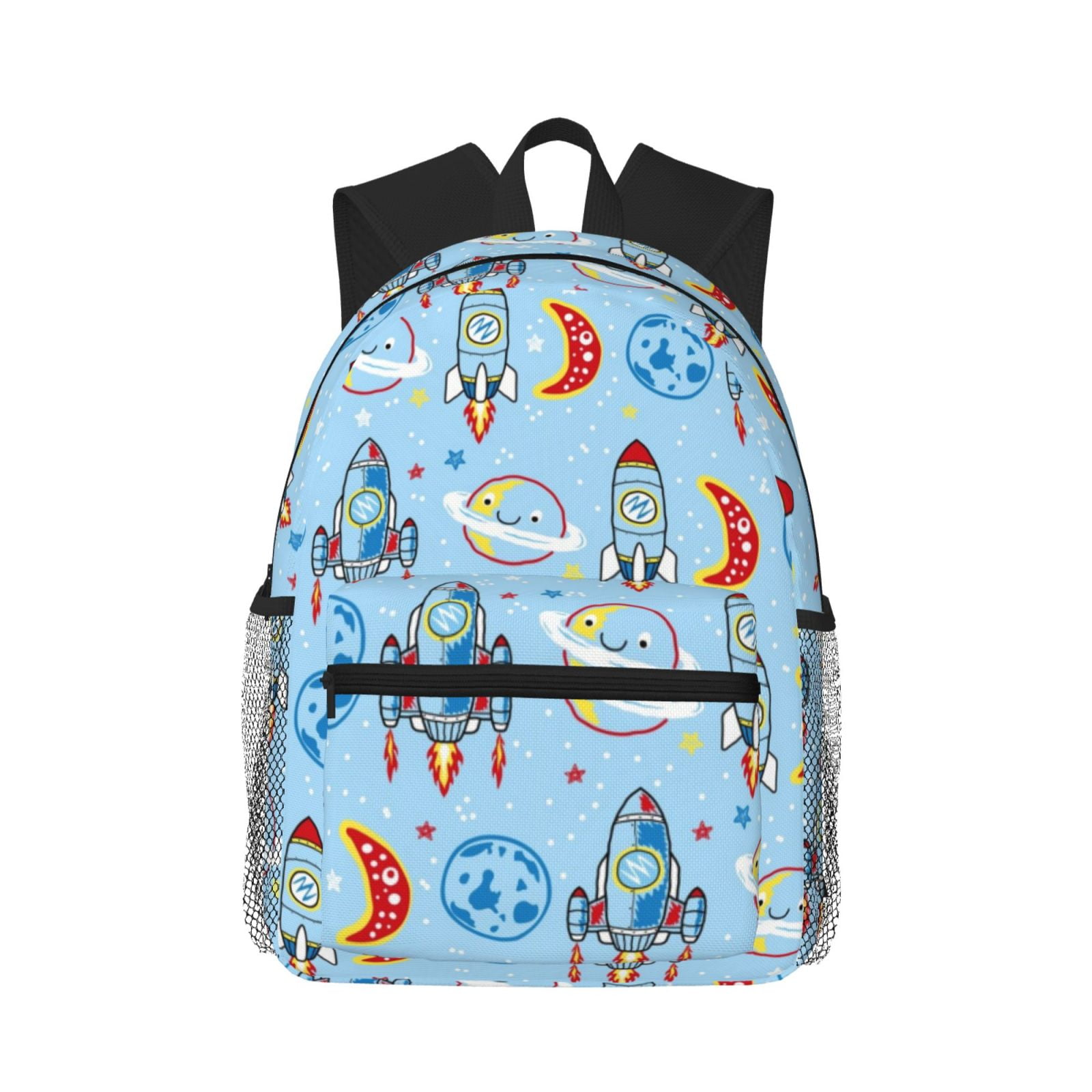 Rocae Cartoon Rocket With Space for Lightweight Casual Backpack Travel ...