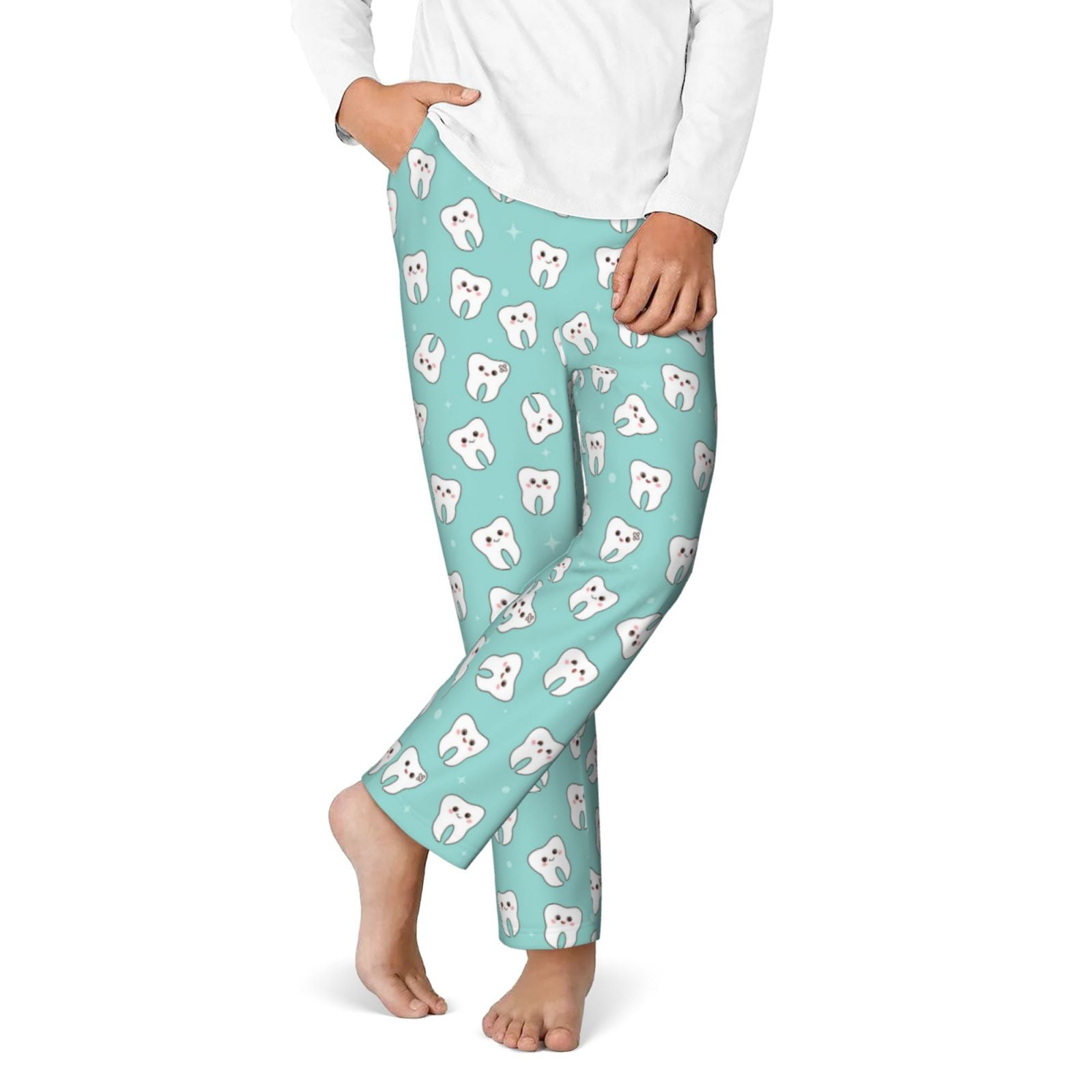 Rocae Cartoon Teeth1 for Teenagers' Pajama Pants,Girls lounge pants ...