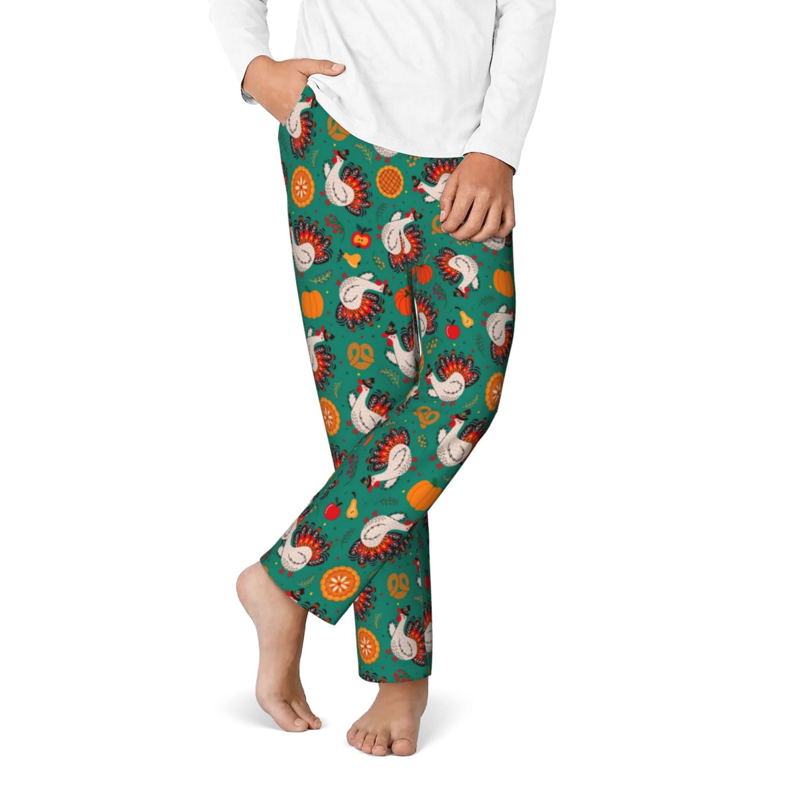 Rocae Cartoon Turkey for Teenagers' Pajama Pants,Girls lounge pants ...