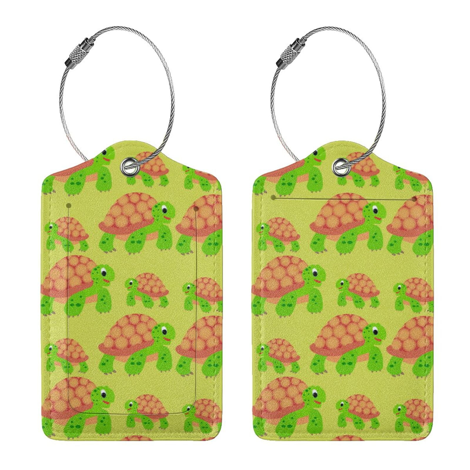 Rocae Cartoon Turtles 1 for Leather Luggage Baggage Tags ID Label ...