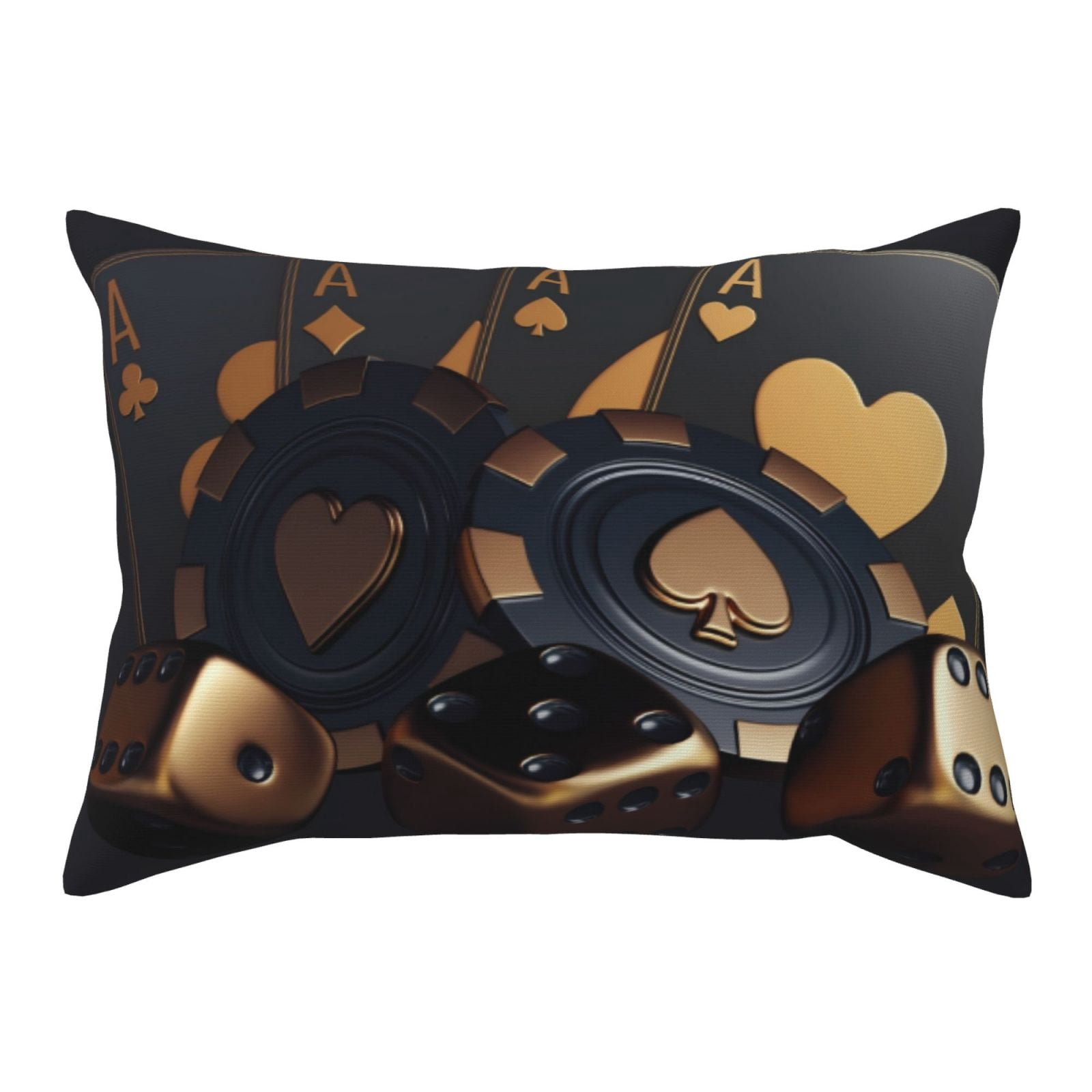 Rocae Casino Cards Poker for Envelope Closure Pillowcase 20x26in,Gifts ...