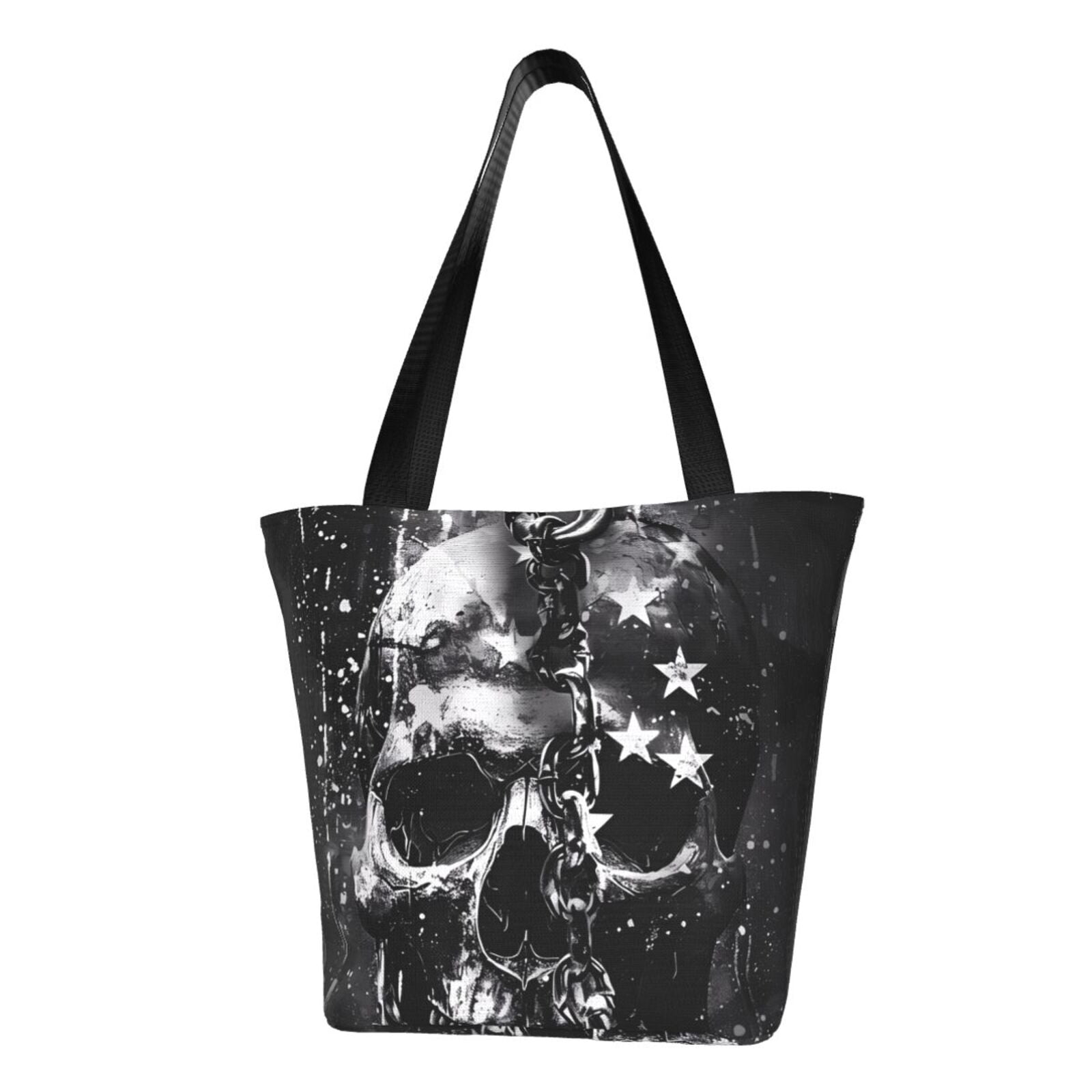 Rocae Chained Skull Artwork for Shoulder Bags for Women Tote Bag for ...