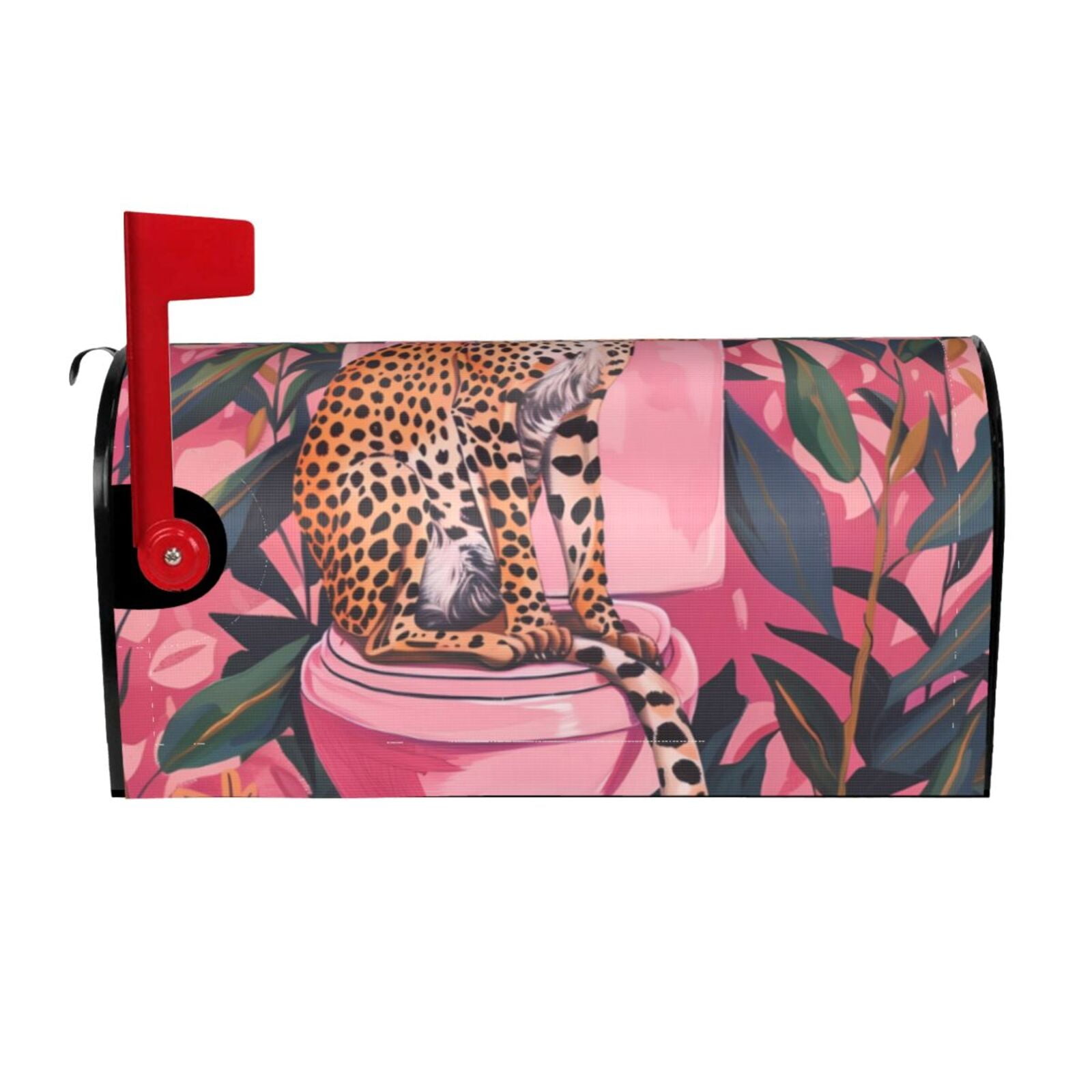 Rocae Cheetah On Toilet Humor Art for Mailbox Covers Protection Postbox ...