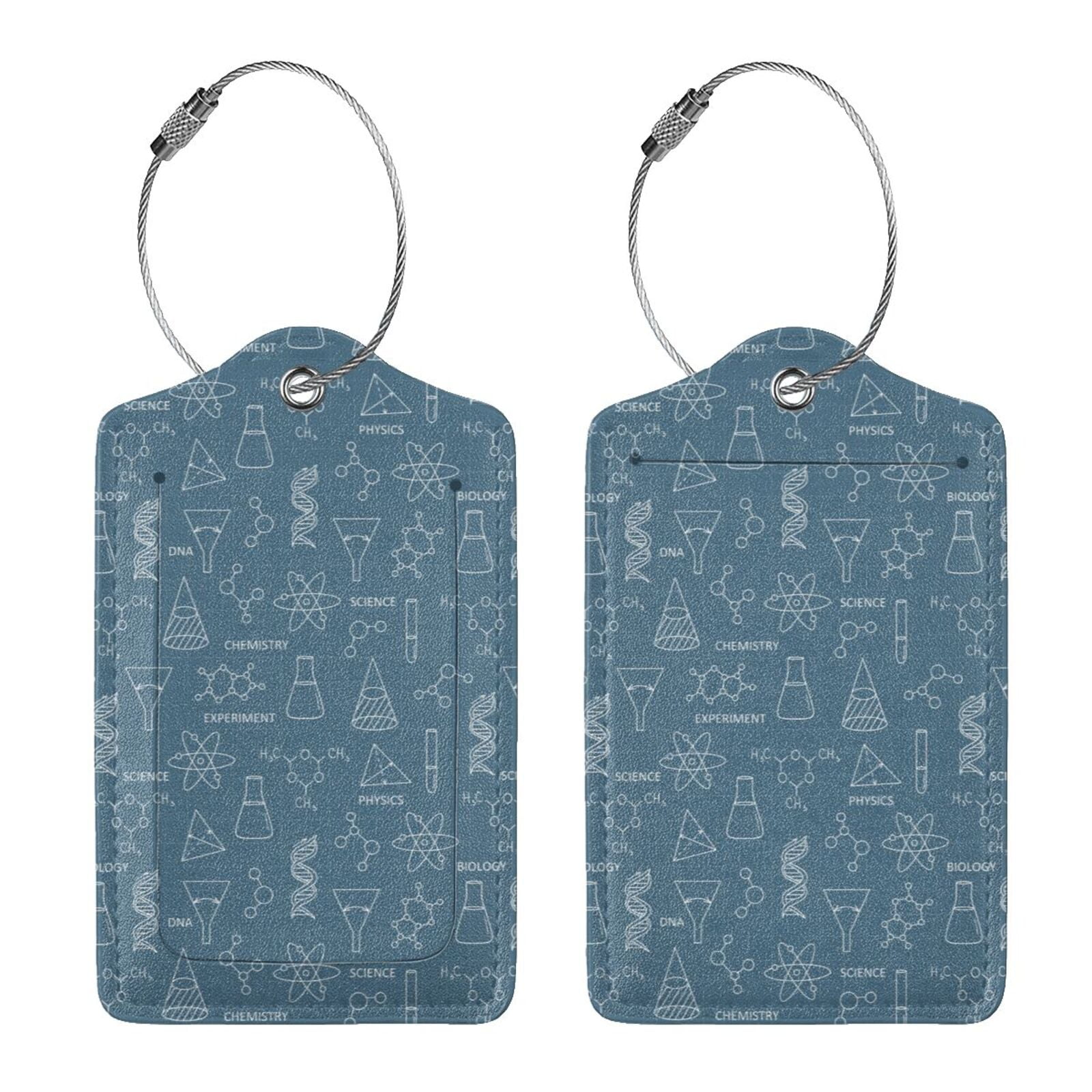 Rocae Chemical Formulas And Objects for Leather Luggage Baggage Tags ID ...