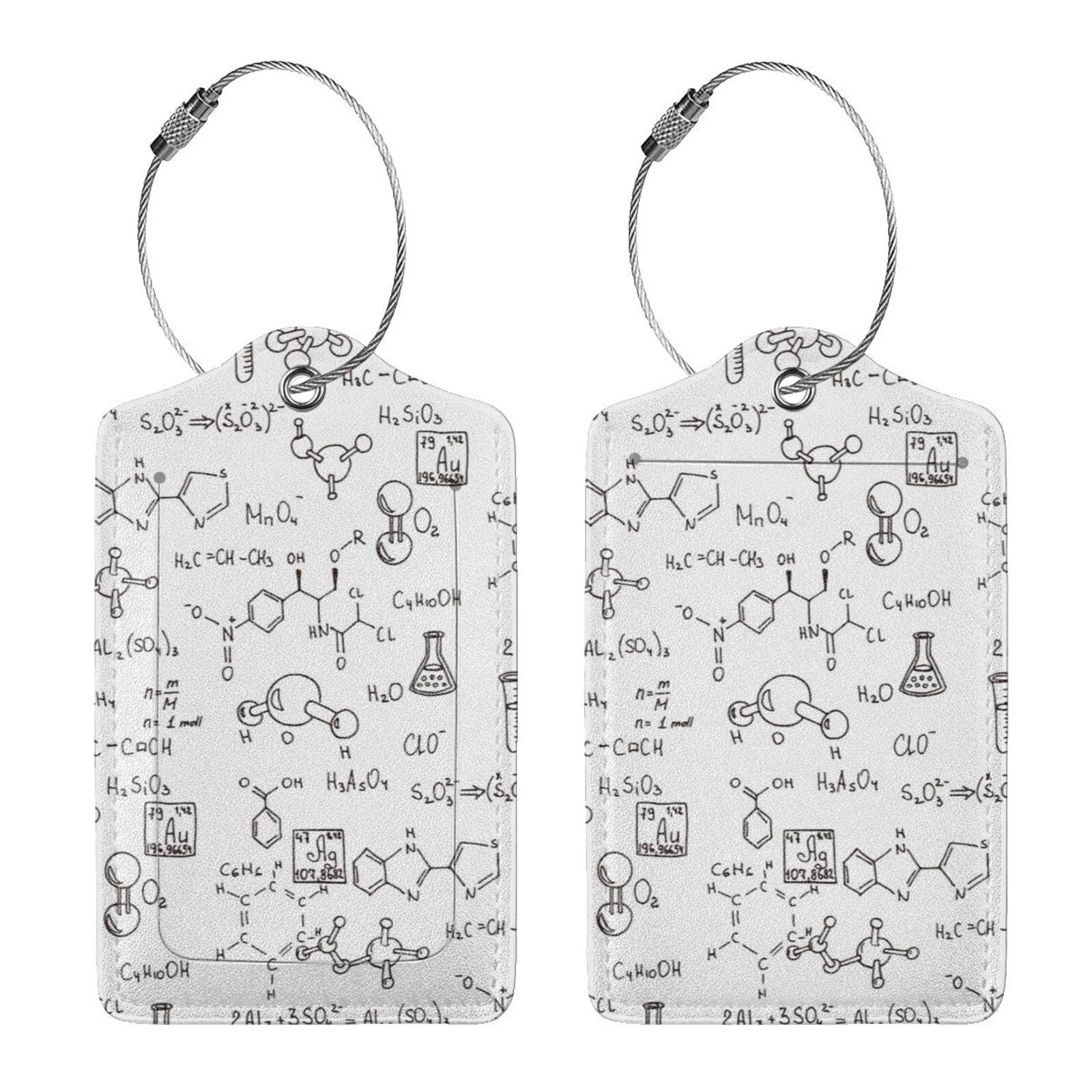 Rocae Chemical Formulas for Leather Luggage Baggage Tags ID Label ...