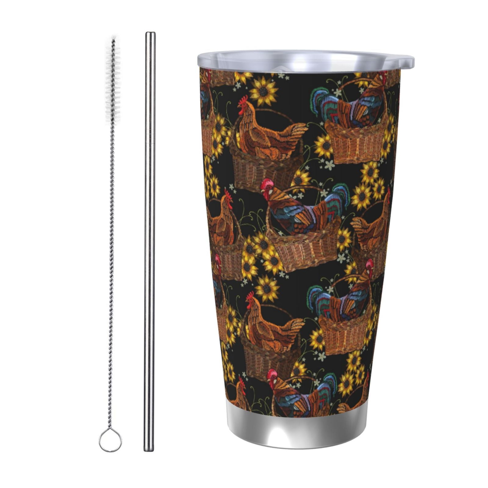 Rocae Chicken Rooster for 20 Ounces Stainless Steel Insulted Tumbler ...