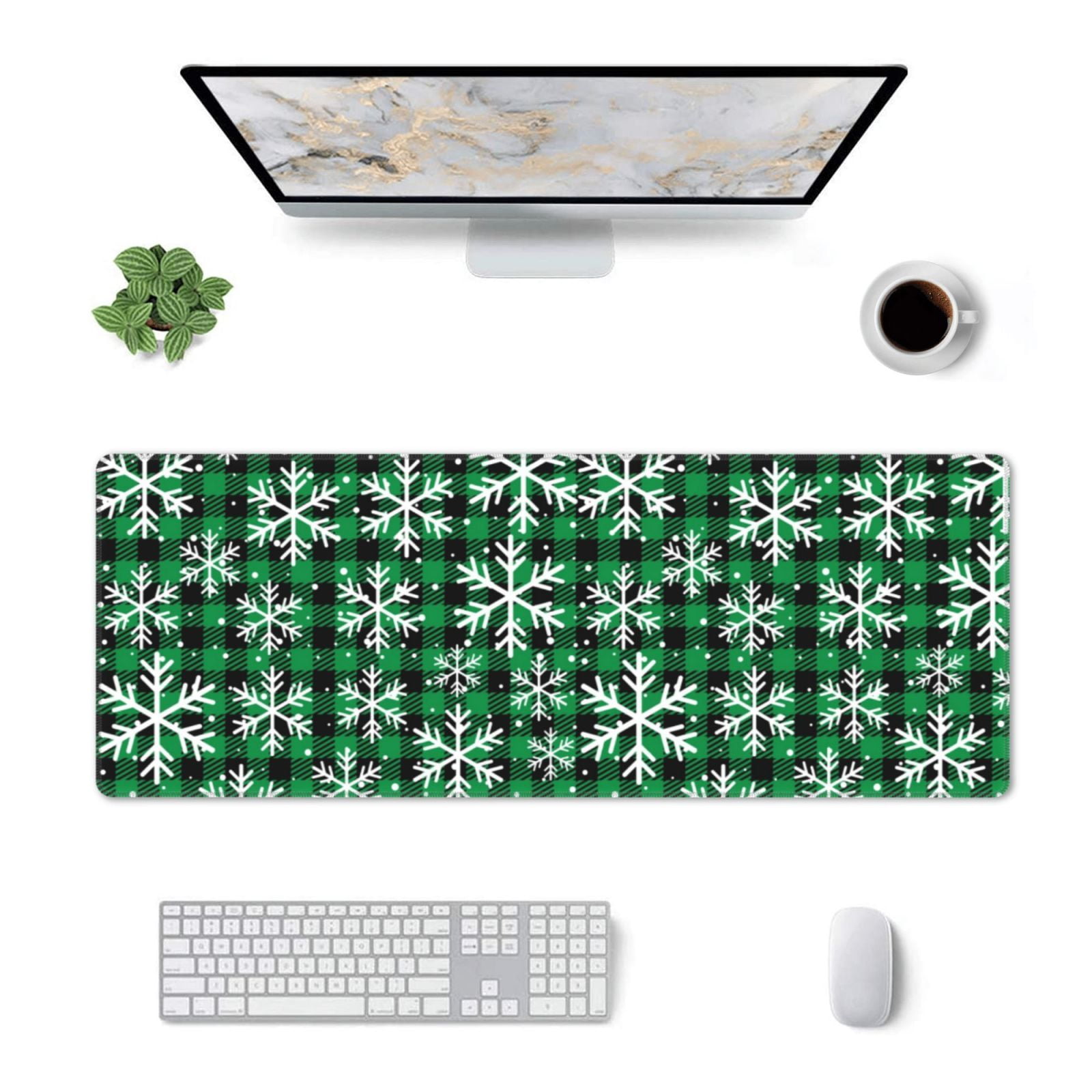 Rocae Christmas Pattern At Buffalo Plaid for Gaming Mouse Pad, Mouse ...