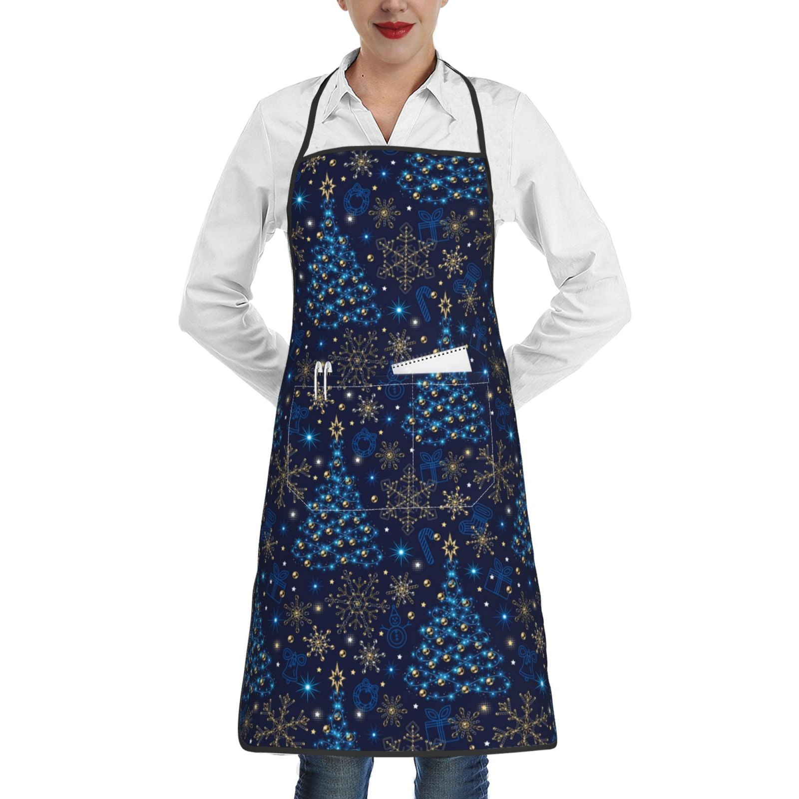 Rocae Christmas Tree for Kitchen Aprons for Women Adjustable Cooking ...