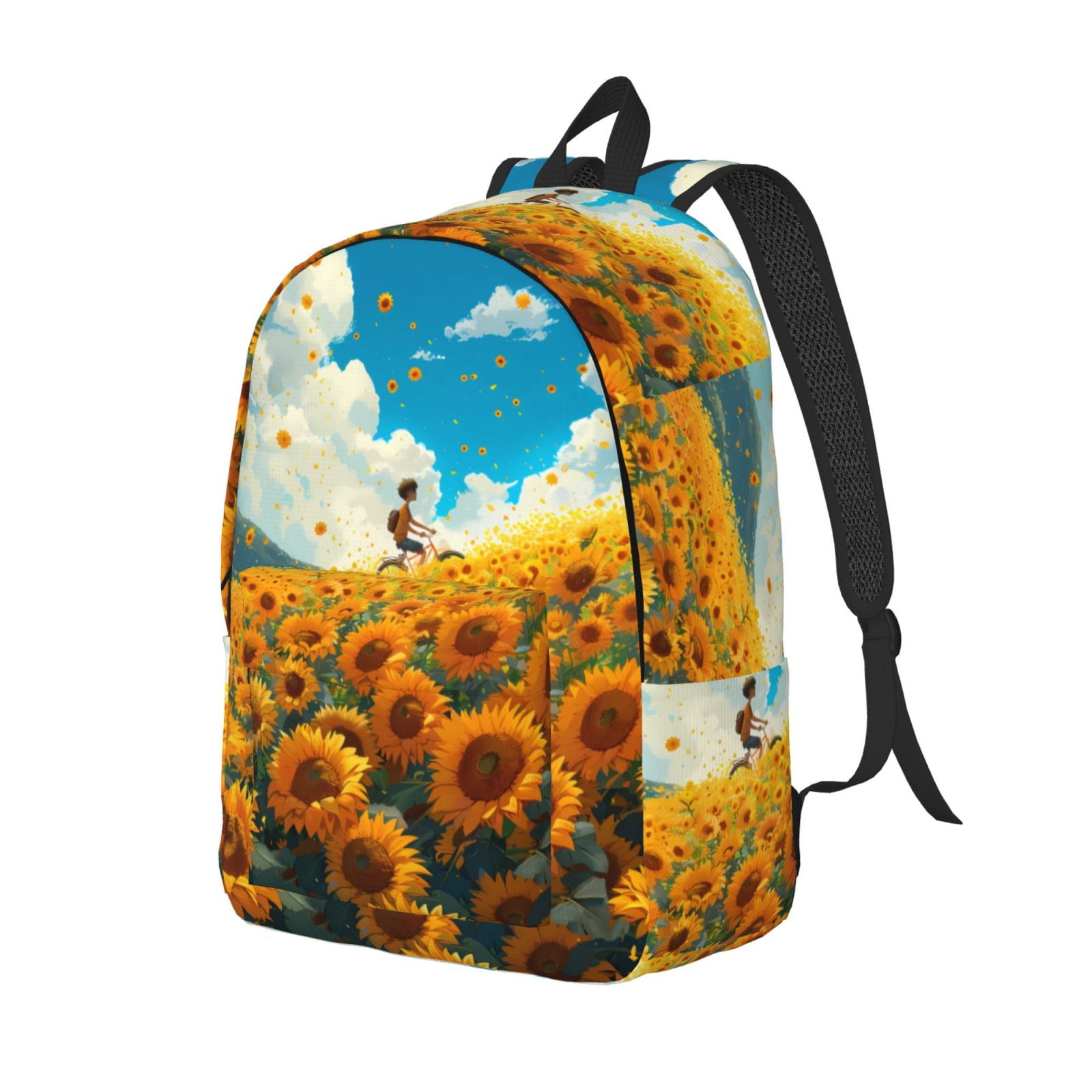 Rocae Clear Sky Sunflower for Canvas College Laptop Backpack for Men ...