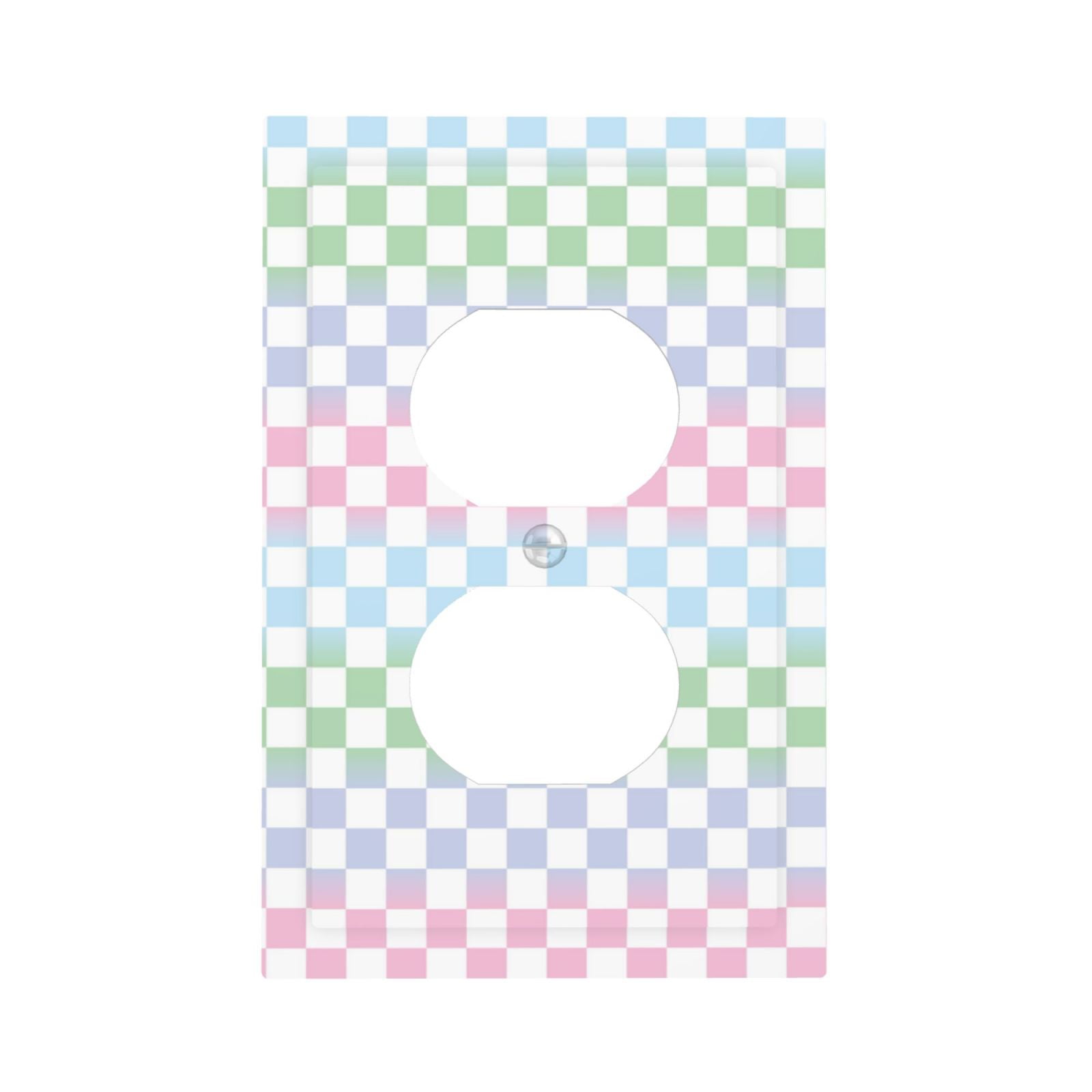 Rocae Colorful Checkerboard for Decorator Light Switch or Receptacle ...