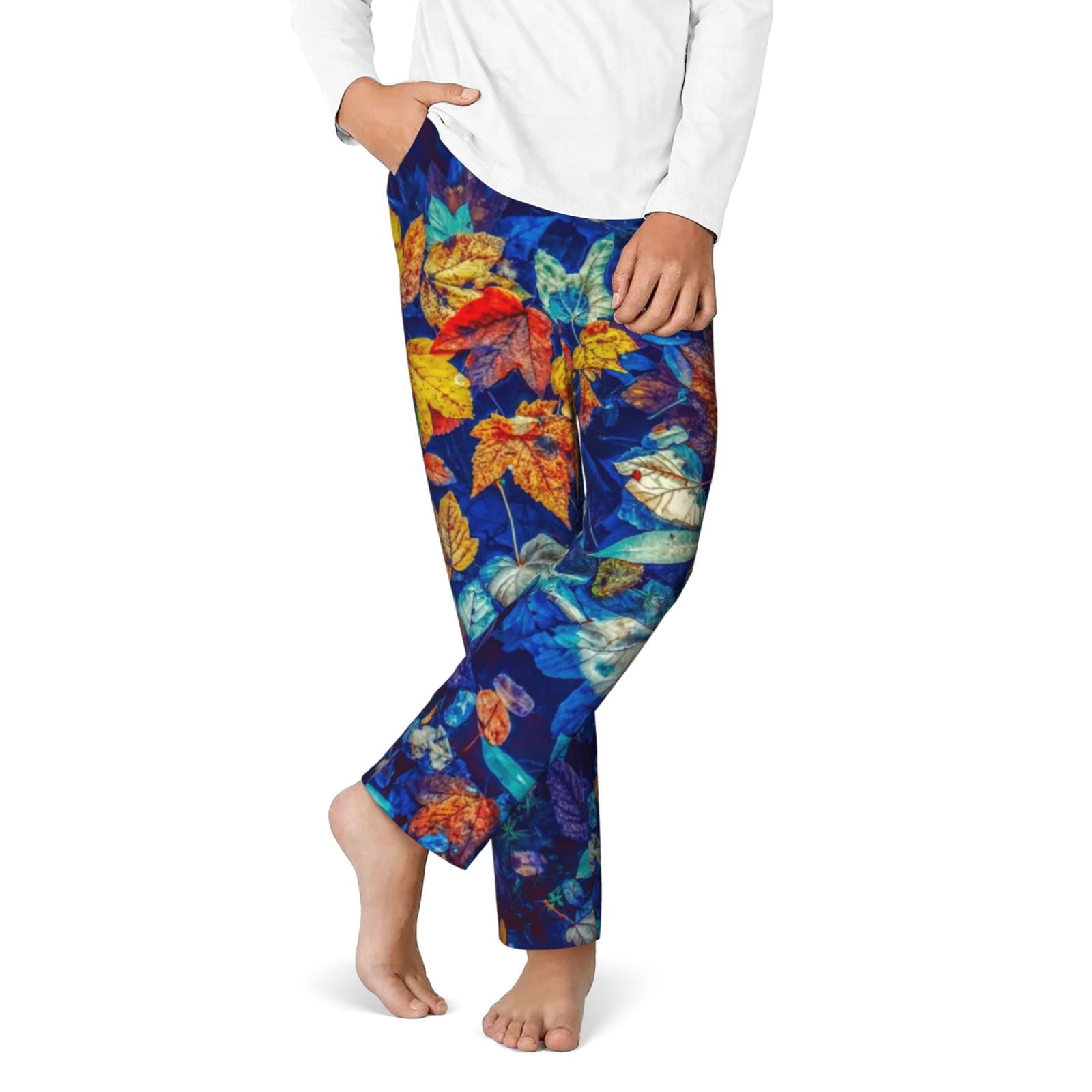 Rocae Colorful Fall Leaves for Teenagers' Pajama Pants,Girls lounge ...