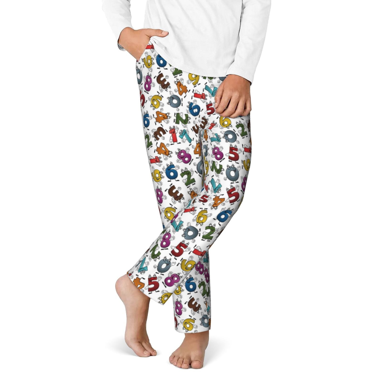 Rocae Colorful Numbers for Teenagers' Pajama Pants,Girls lounge pants ...