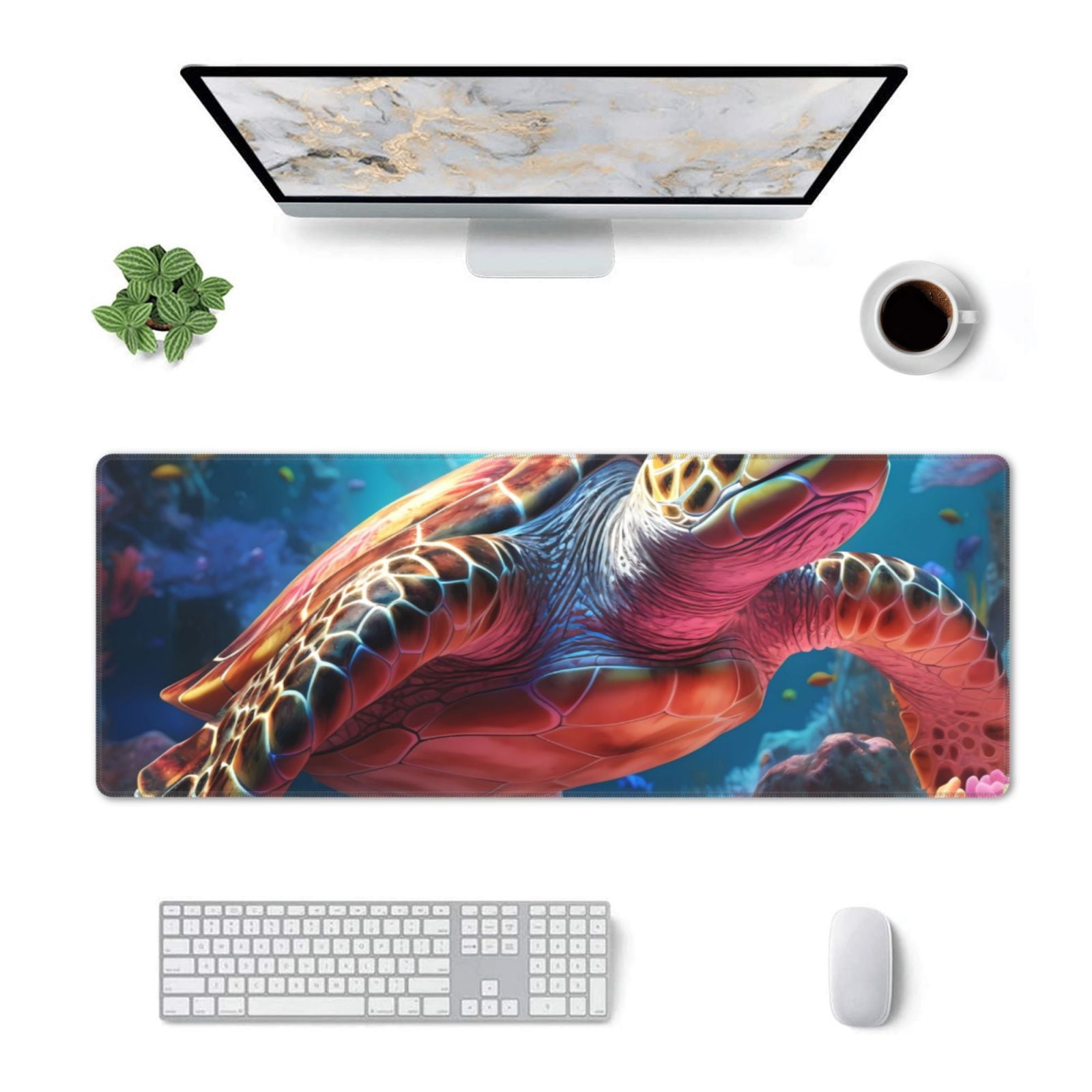 Rocae Colorful Ocean Sea Turtle for Gaming Mouse Pad, Mouse Pad Large ...