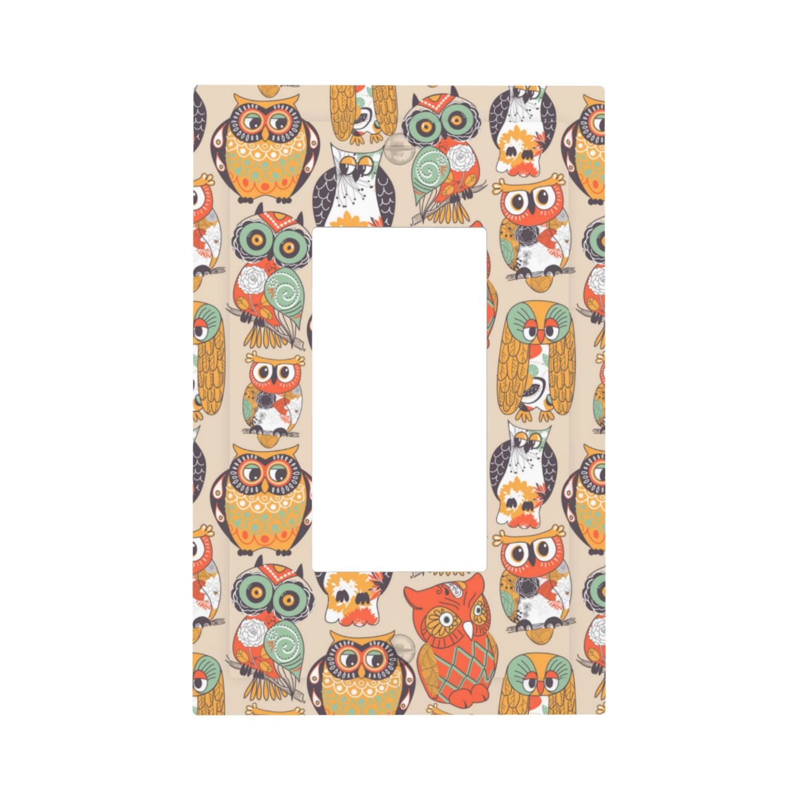 Rocae Colorful Owls for Decorator Light Switch or Receptacle Outlet ...