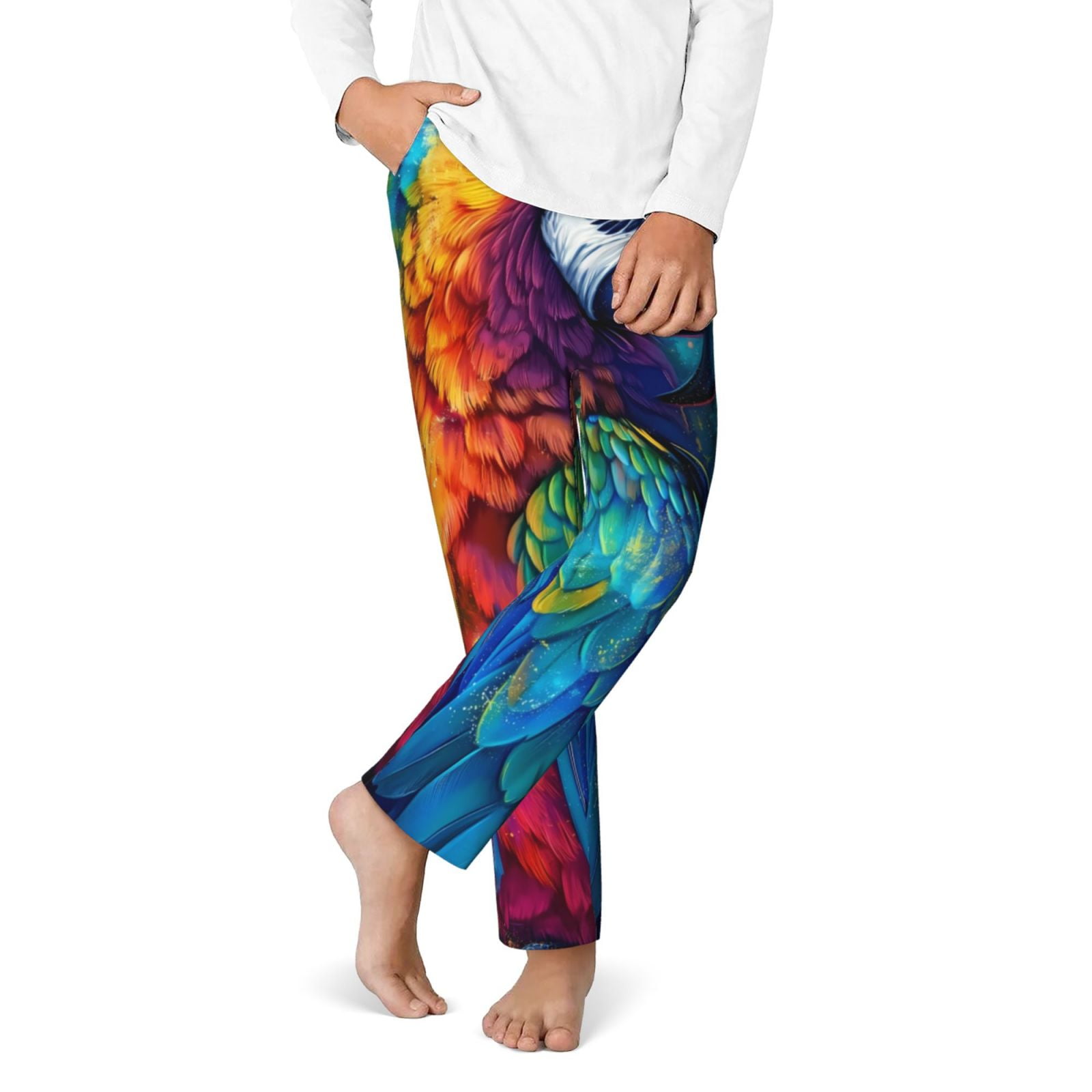 Rocae Colorful Parrot Jungle Dream for Teenagers' Pajama Pants,Girls ...