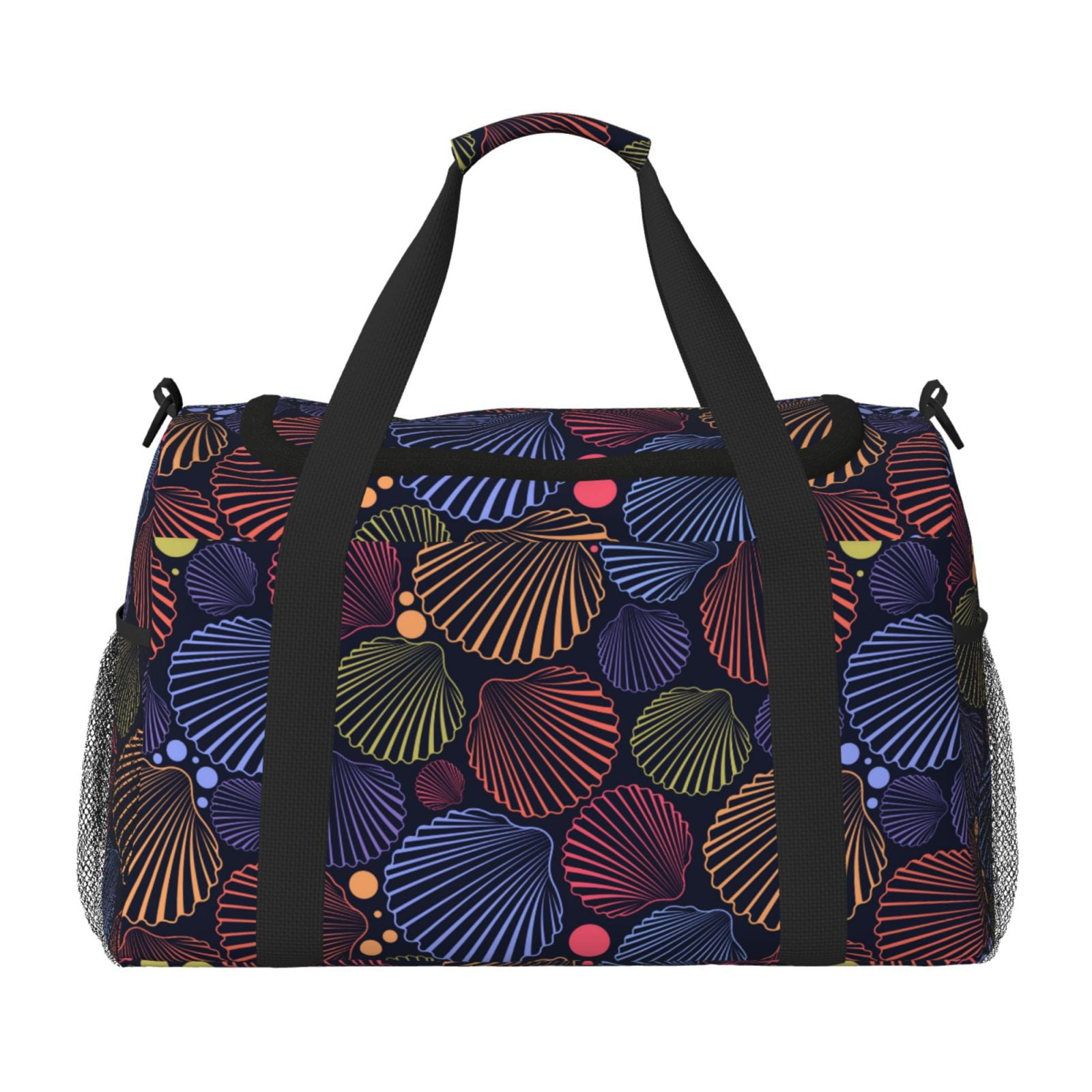 Rocae Colorful Shells Print Hand Travel Bag Travel Duffel Bag and ...